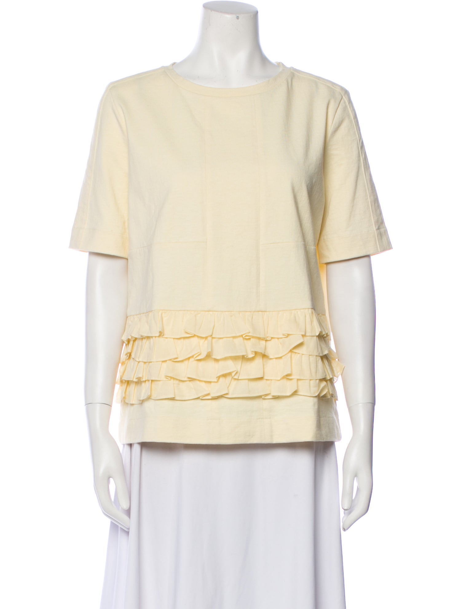 Marni Bateau Neckline Short Sleeve Top - Neutrals Tops, Clothing ...