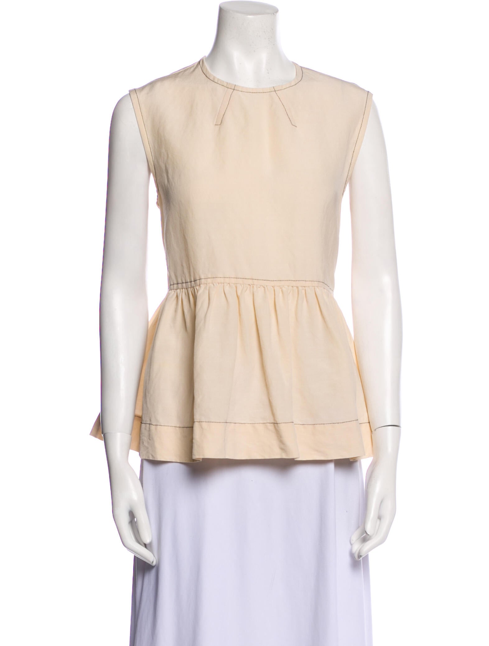 Marni Crew Neck Sleeveless Top - Neutrals Tops, Clothing - MAN236706 ...