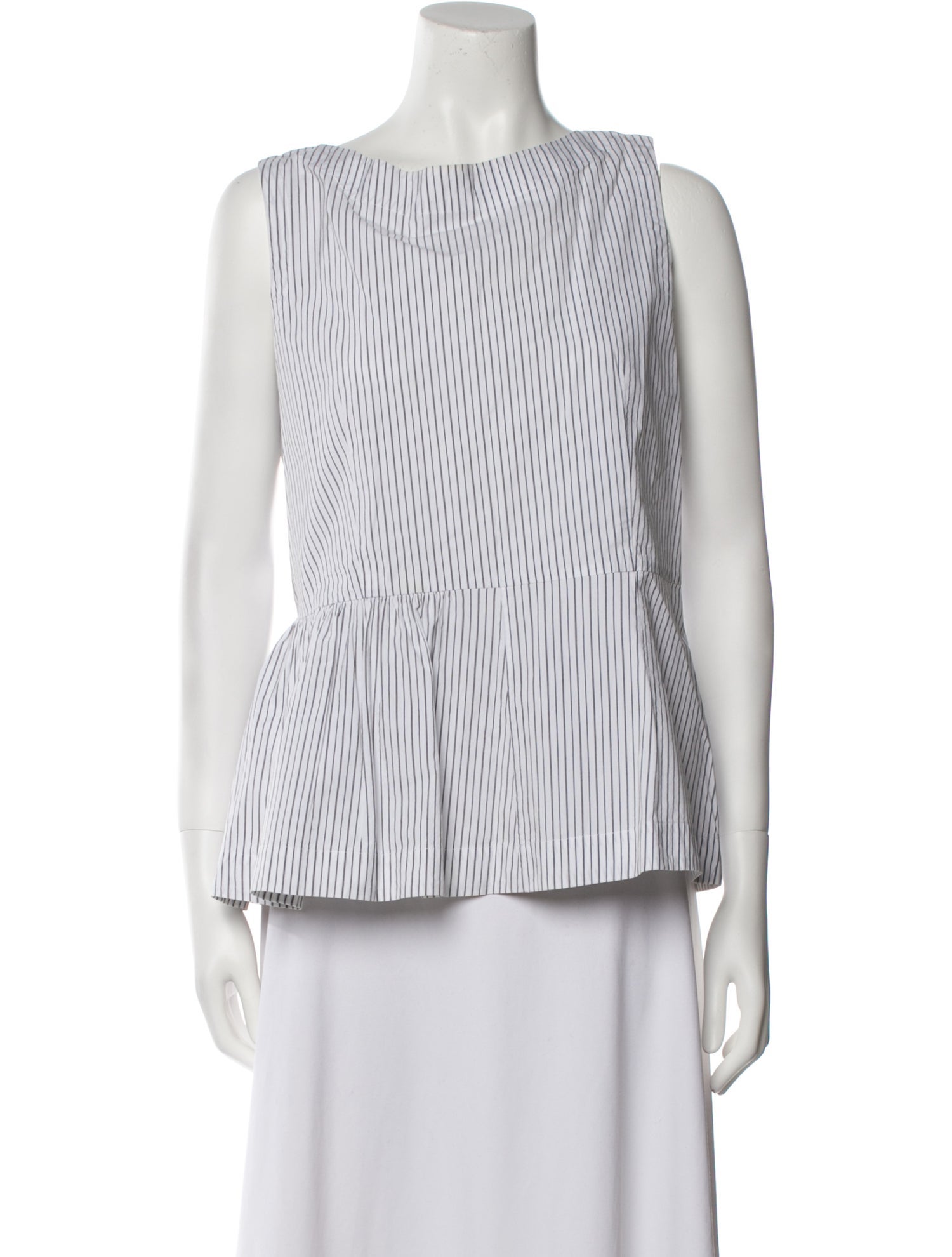 Marni Striped Bateau Neckline Top - White Tops, Clothing - MAN237978 ...