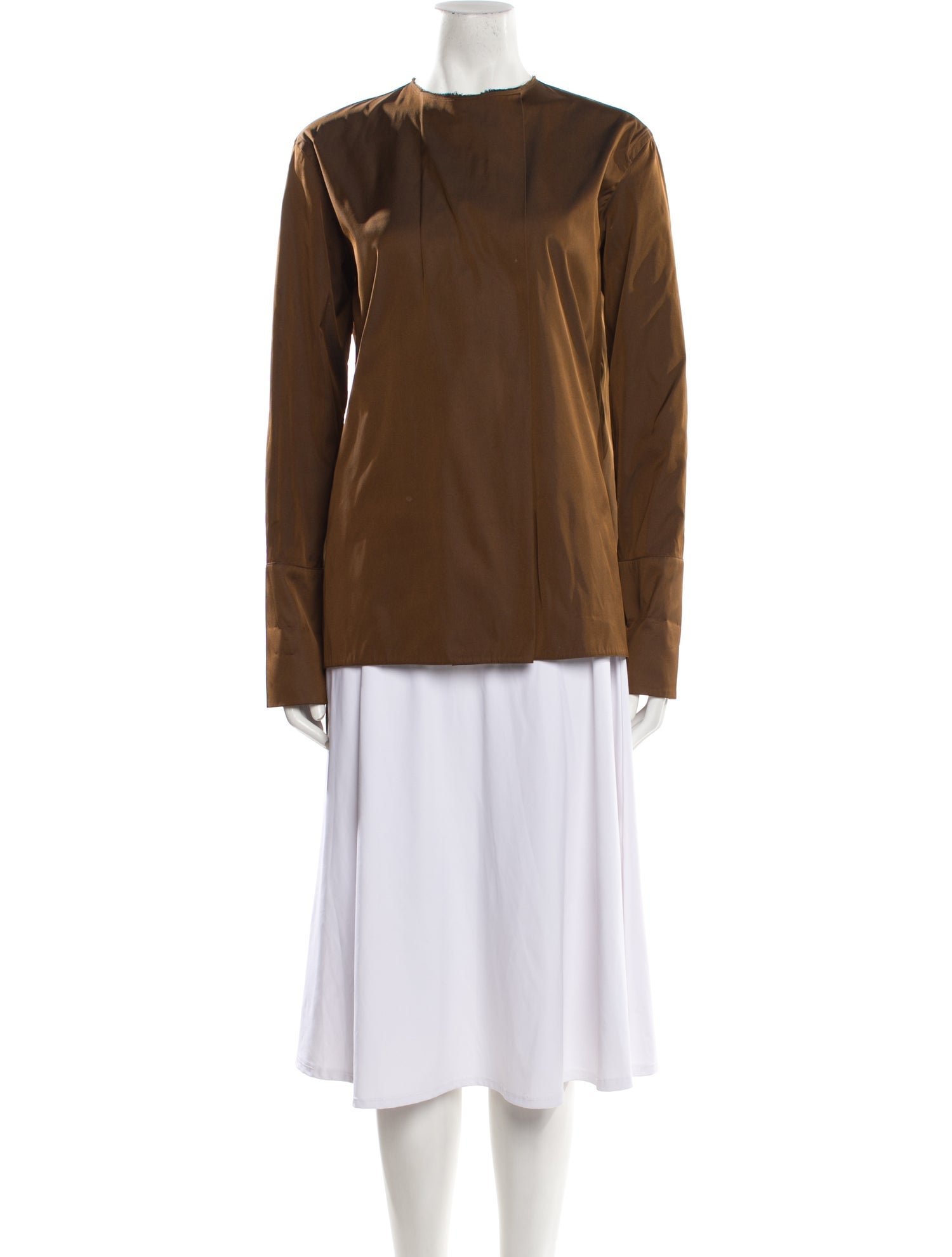 Marni Crew Neck Long Sleeve Top - Brown Tops, Clothing - MAN238558 ...