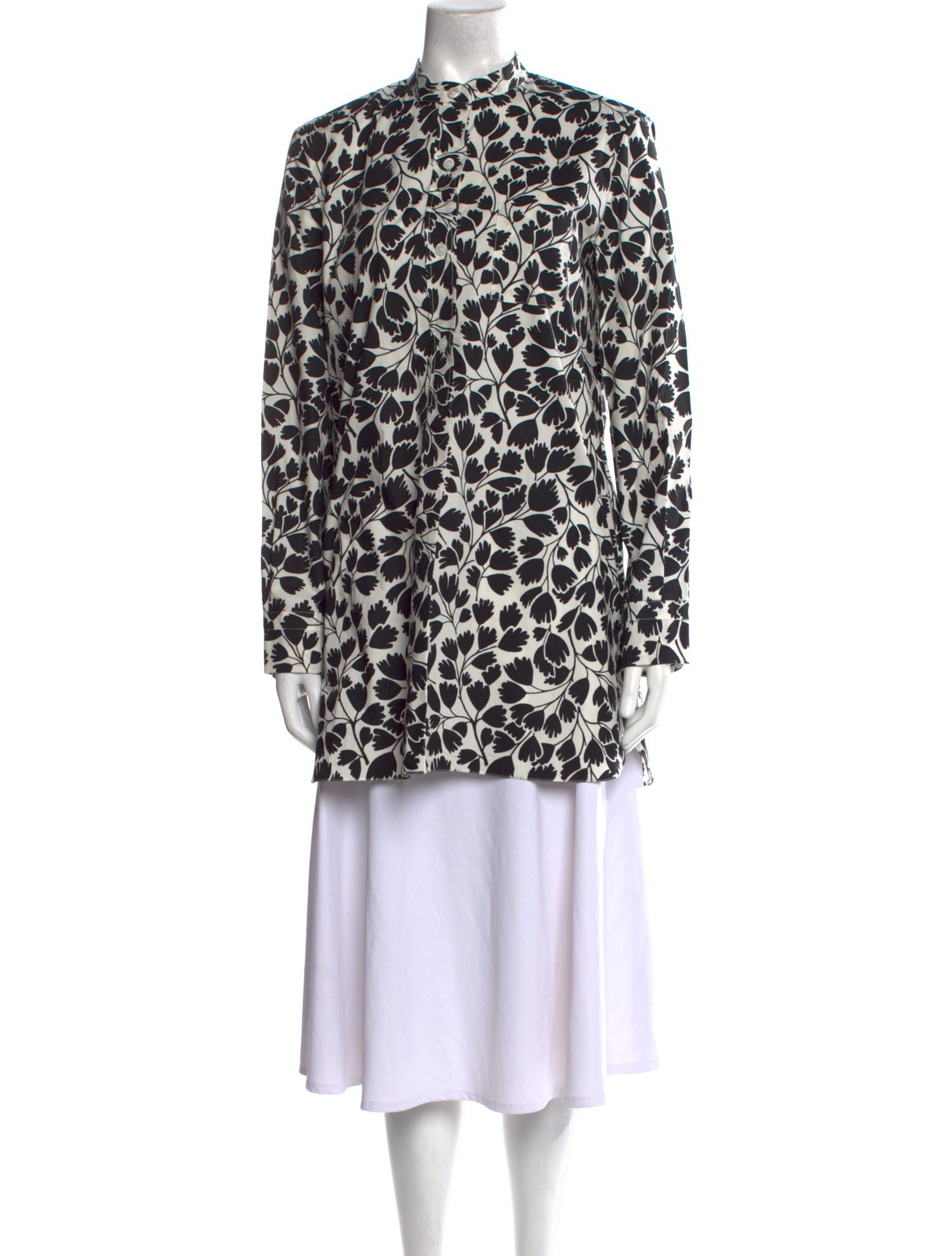 Marni Animal Print Mock Neck Tunic - Black Tops, Clothing - MAN242261 ...