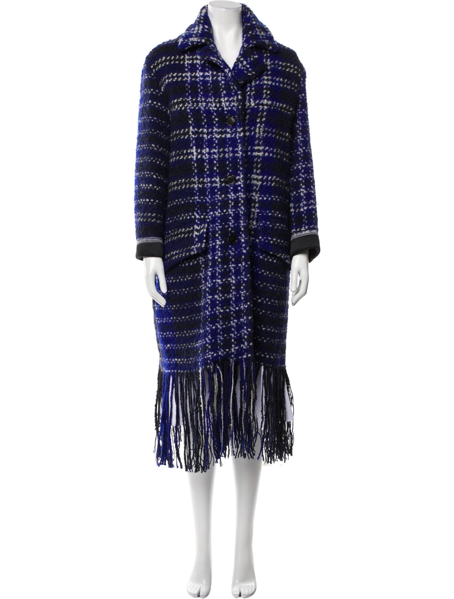 Marni Virgin Wool Striped Coat - Black Coats, Clothing - MAN247393 ...