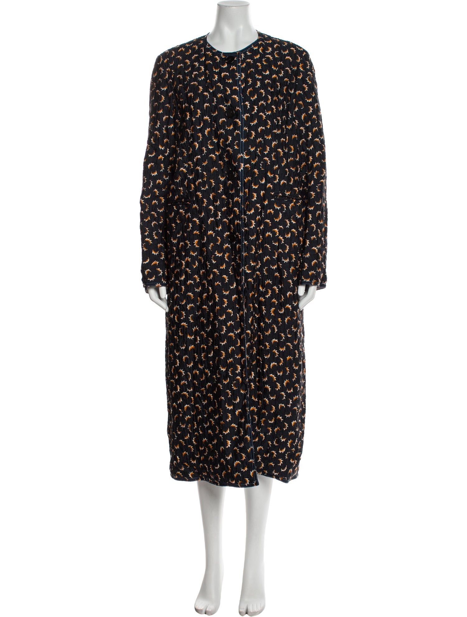 Marni Printed Coat - Blue Coats, Clothing - MAN247882 | The RealReal