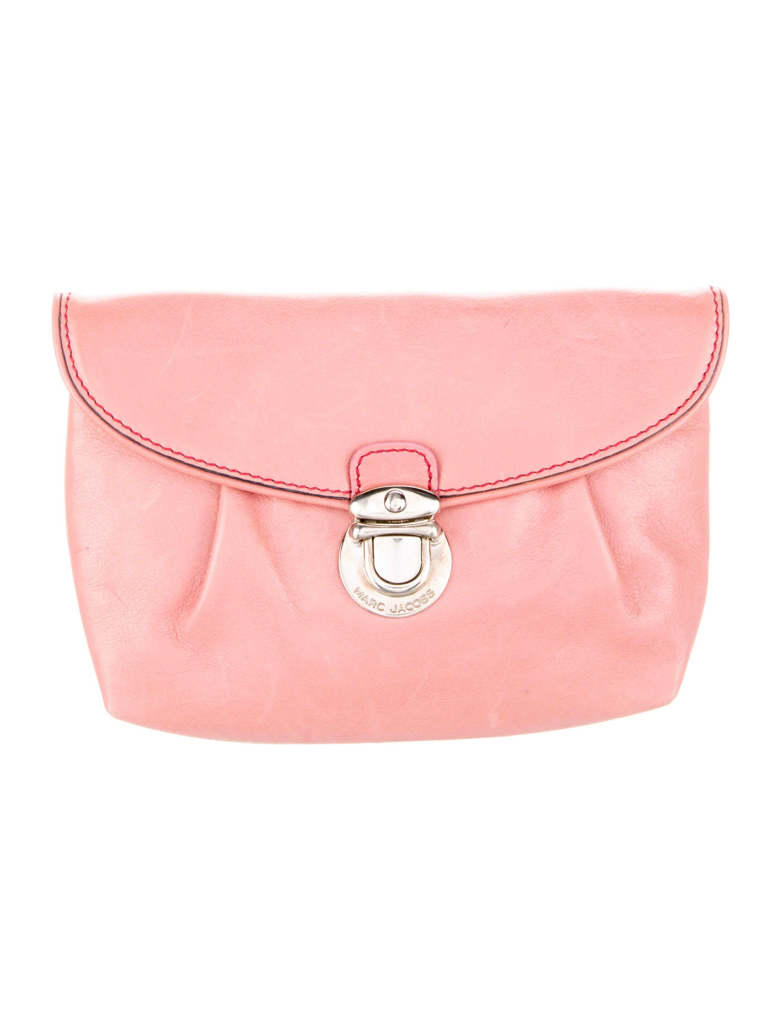 Marc Jacobs Small Leather Clutch - Pink Clutches, Handbags - MAR147762 ...