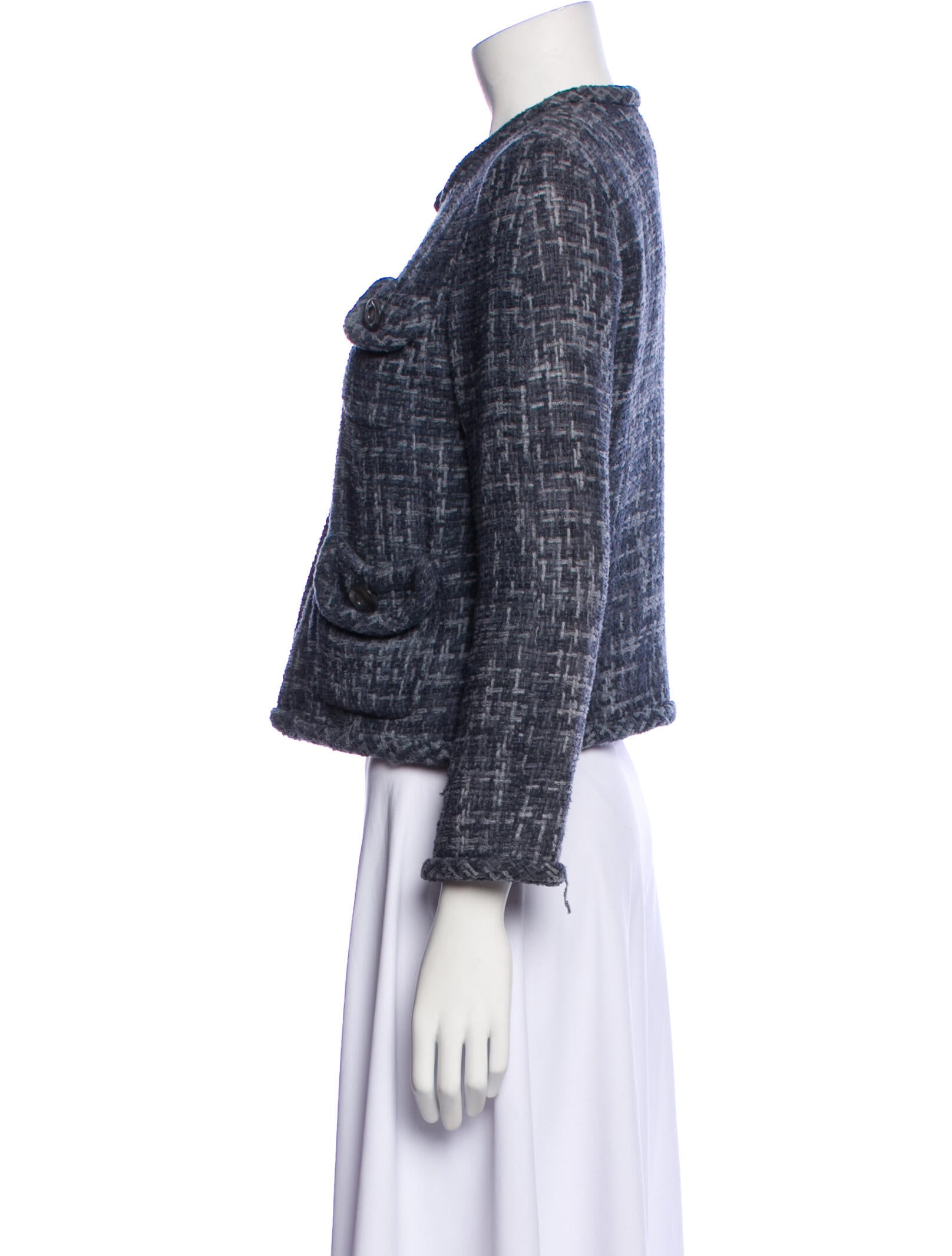 Marc Jacobs Tweed Pattern Evening Jacket - Grey Jackets, Clothing ...