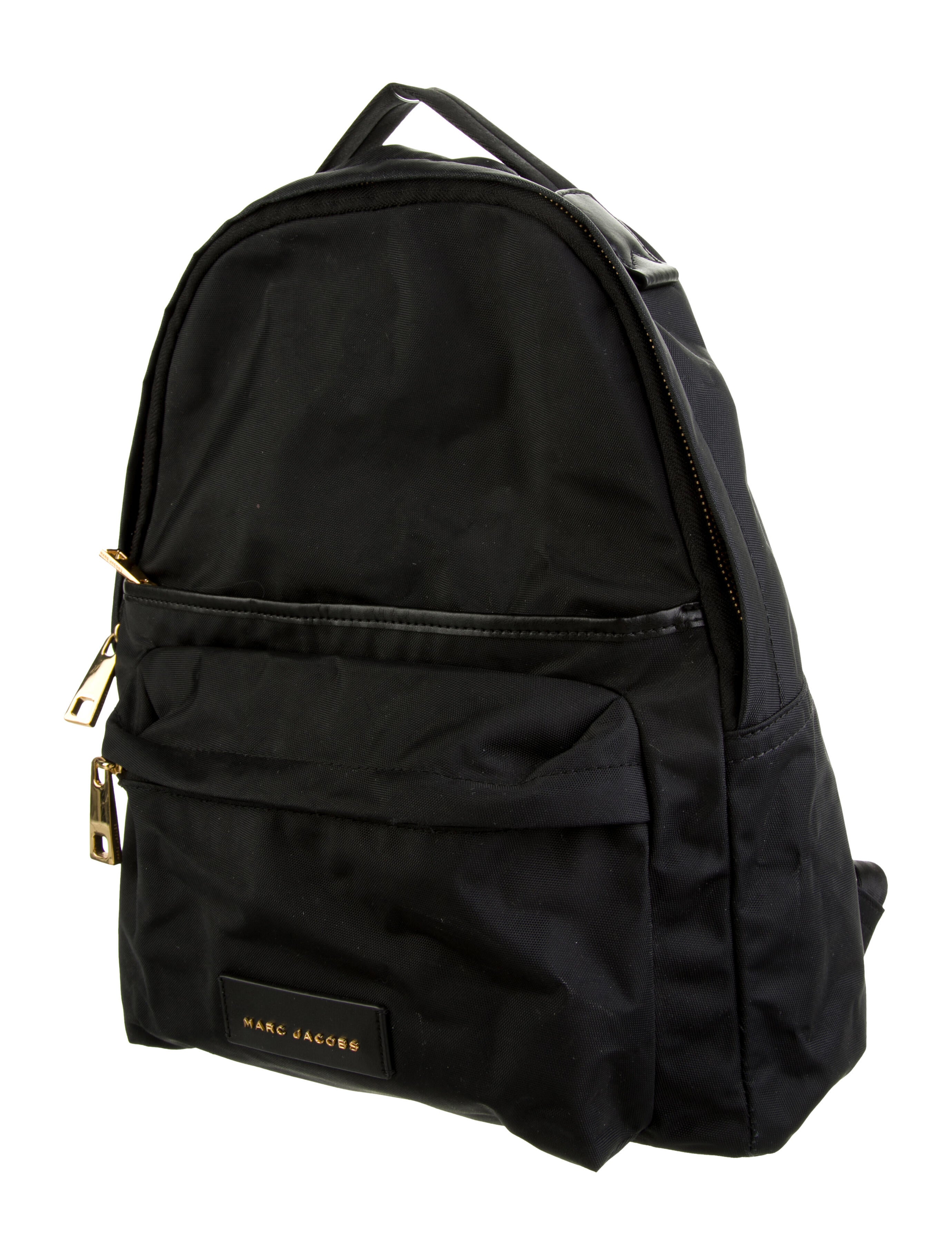 Marc Jacobs Leather Trimmed Backpack - Black Backpacks, Handbags ...