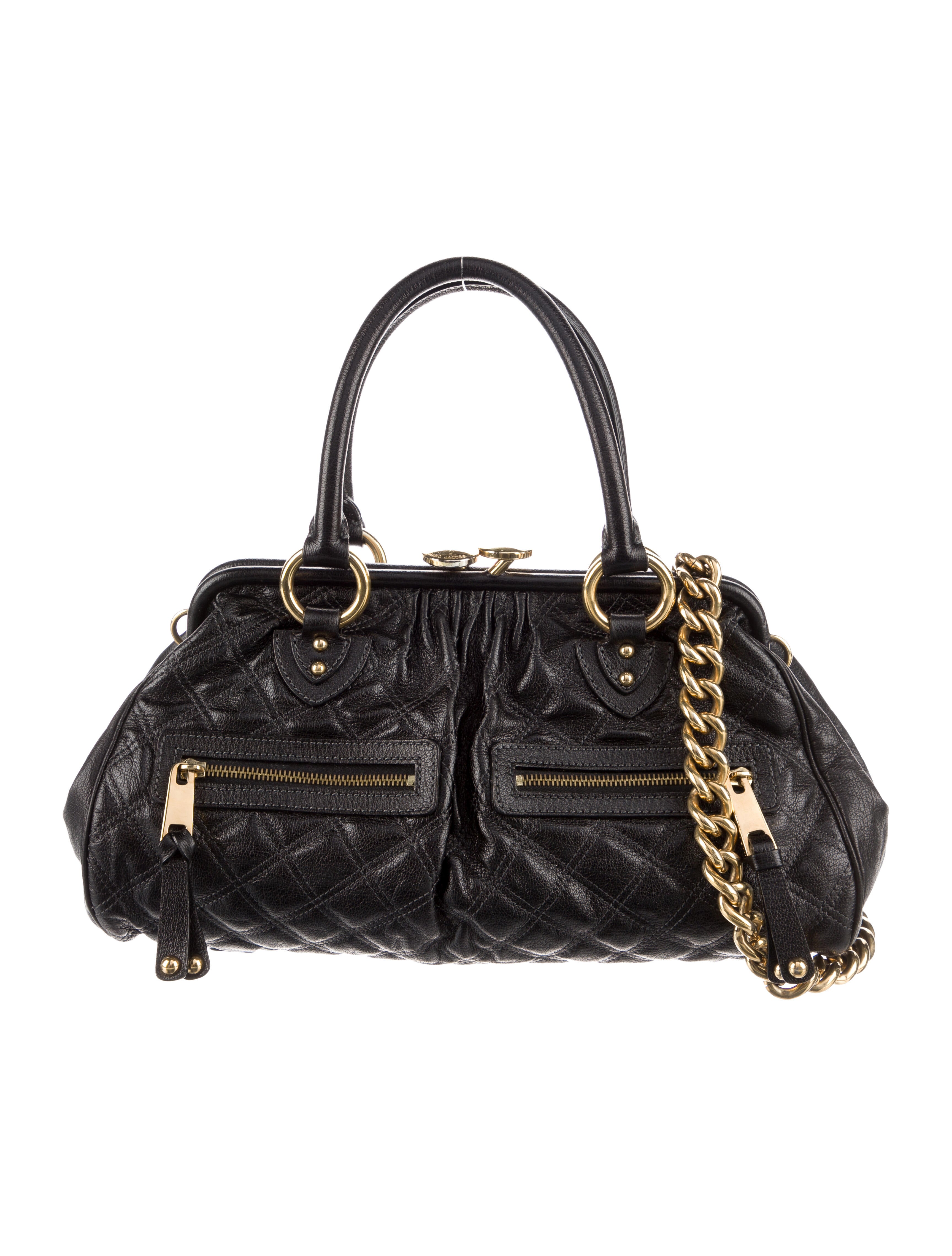 Marc Jacobs Chain-Link Handle Bag - Black Handle Bags, Handbags ...