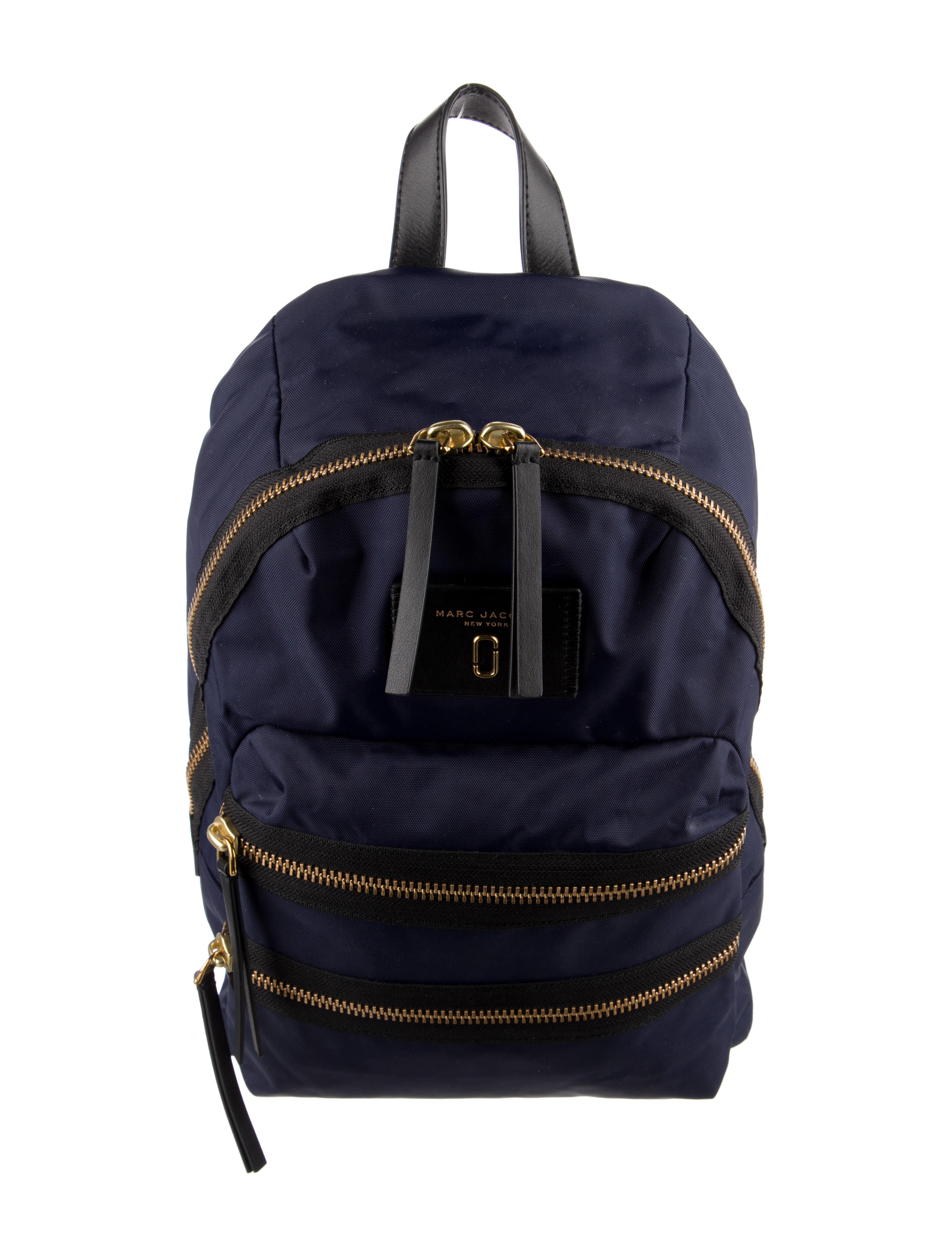 Marc Jacobs Nylon Leather-Trimmed Backpack - Blue Backpacks, Handbags ...
