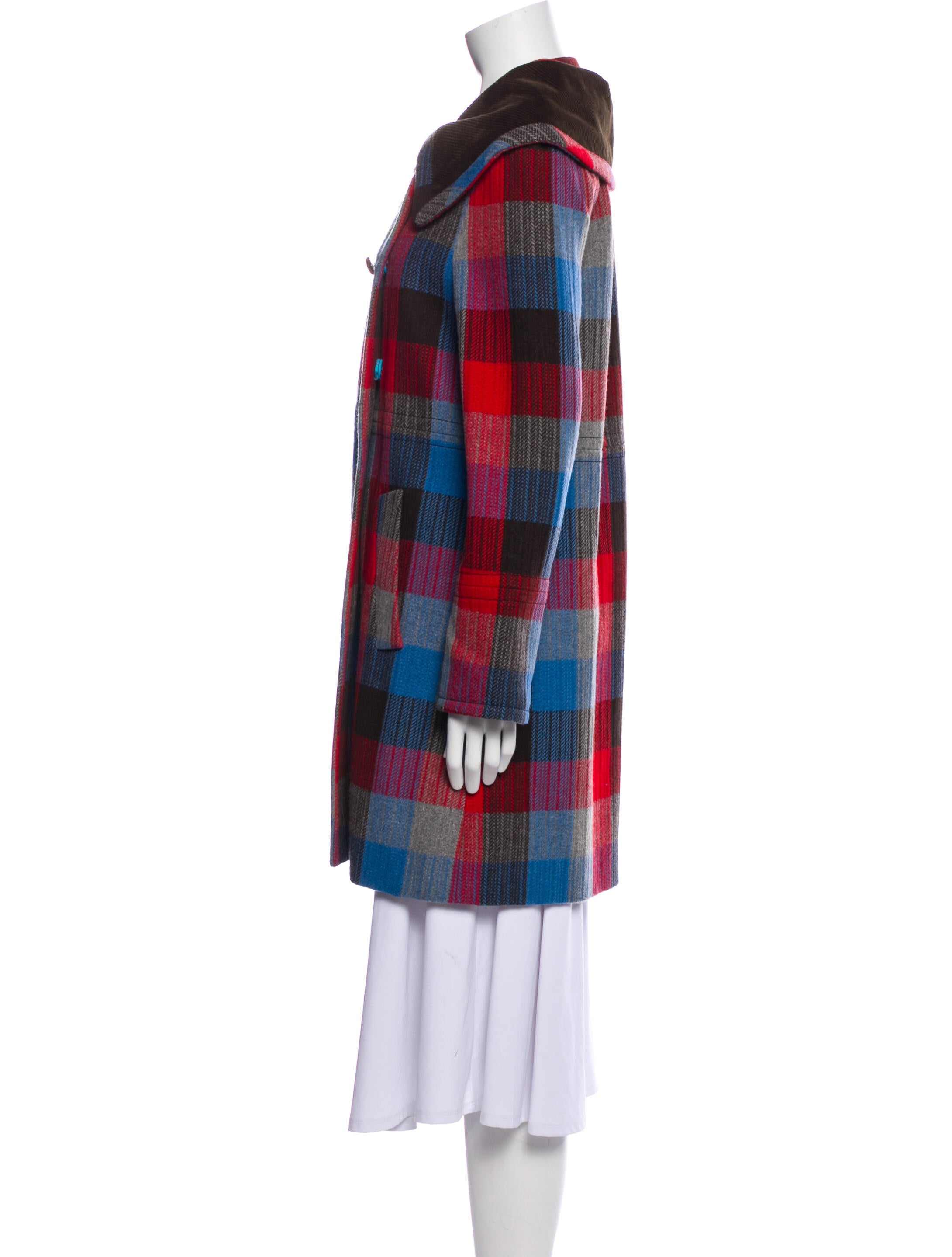 Marc Jacobs Wool Double-Breasted Coat - Brown Knee Length, Coats ...