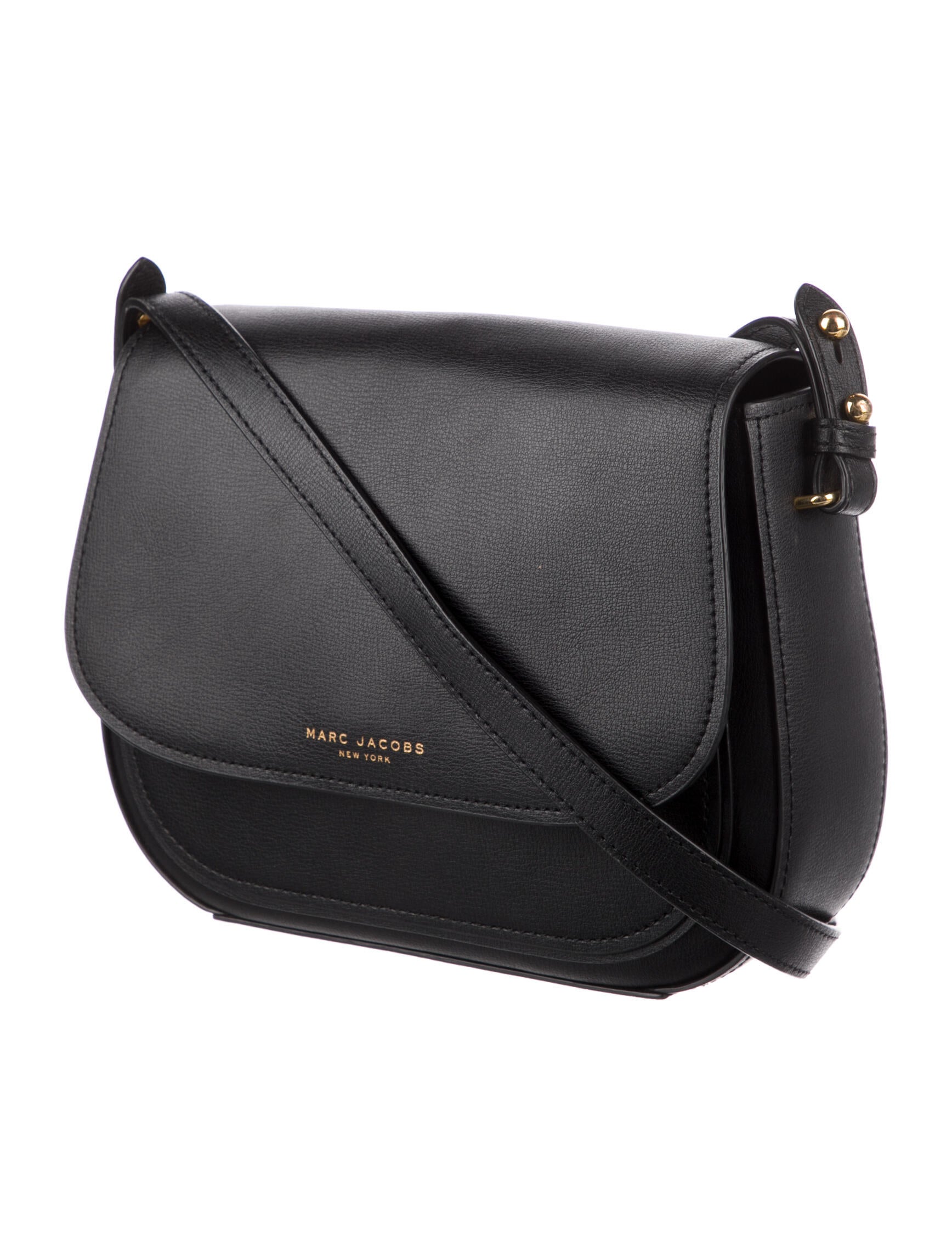 Marc Jacobs Pleated Leather Crossbody Bag - Black Crossbody Bags ...