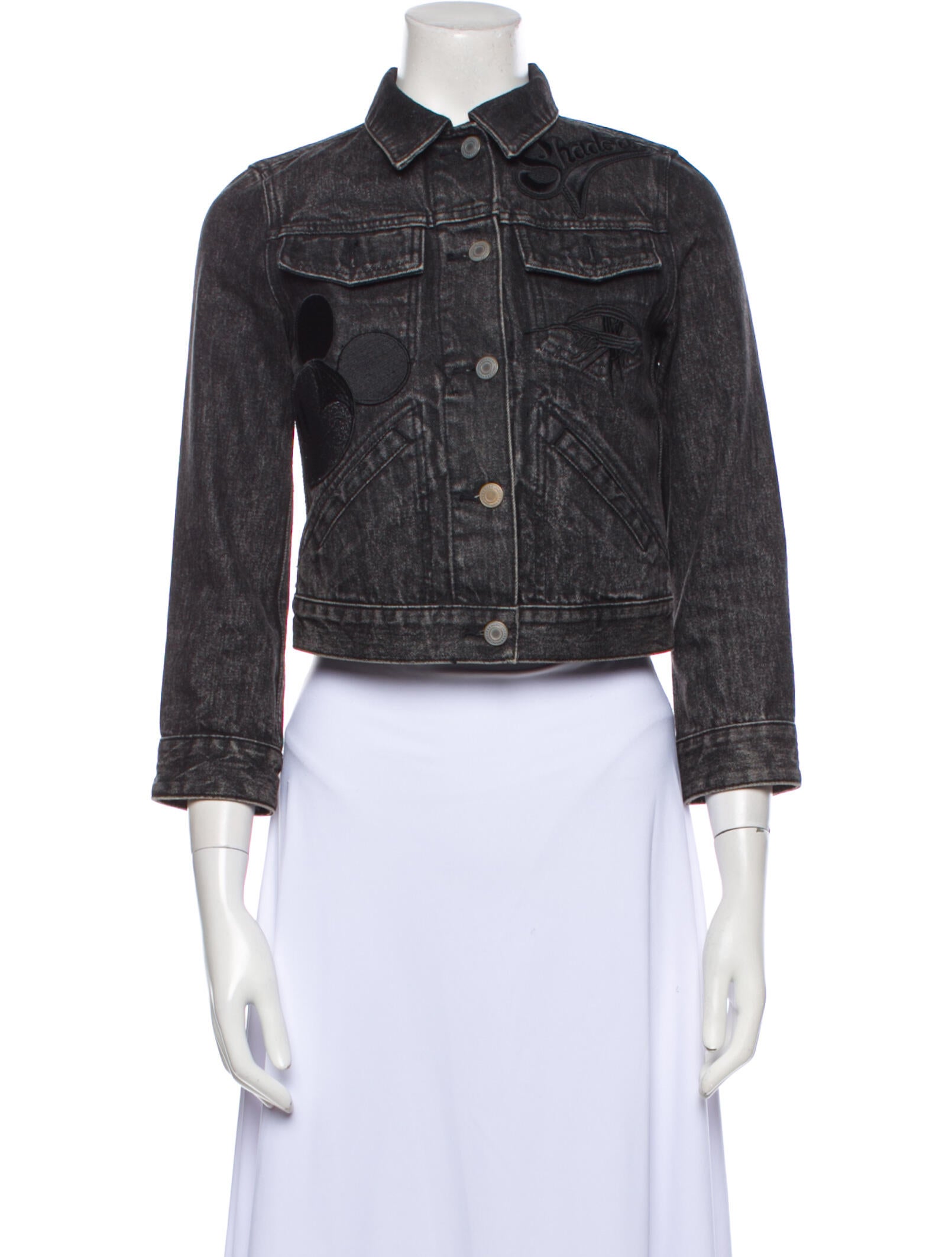 Marc Jacobs Printed Denim Jacket - Black Jackets, Clothing - MAR166773 ...