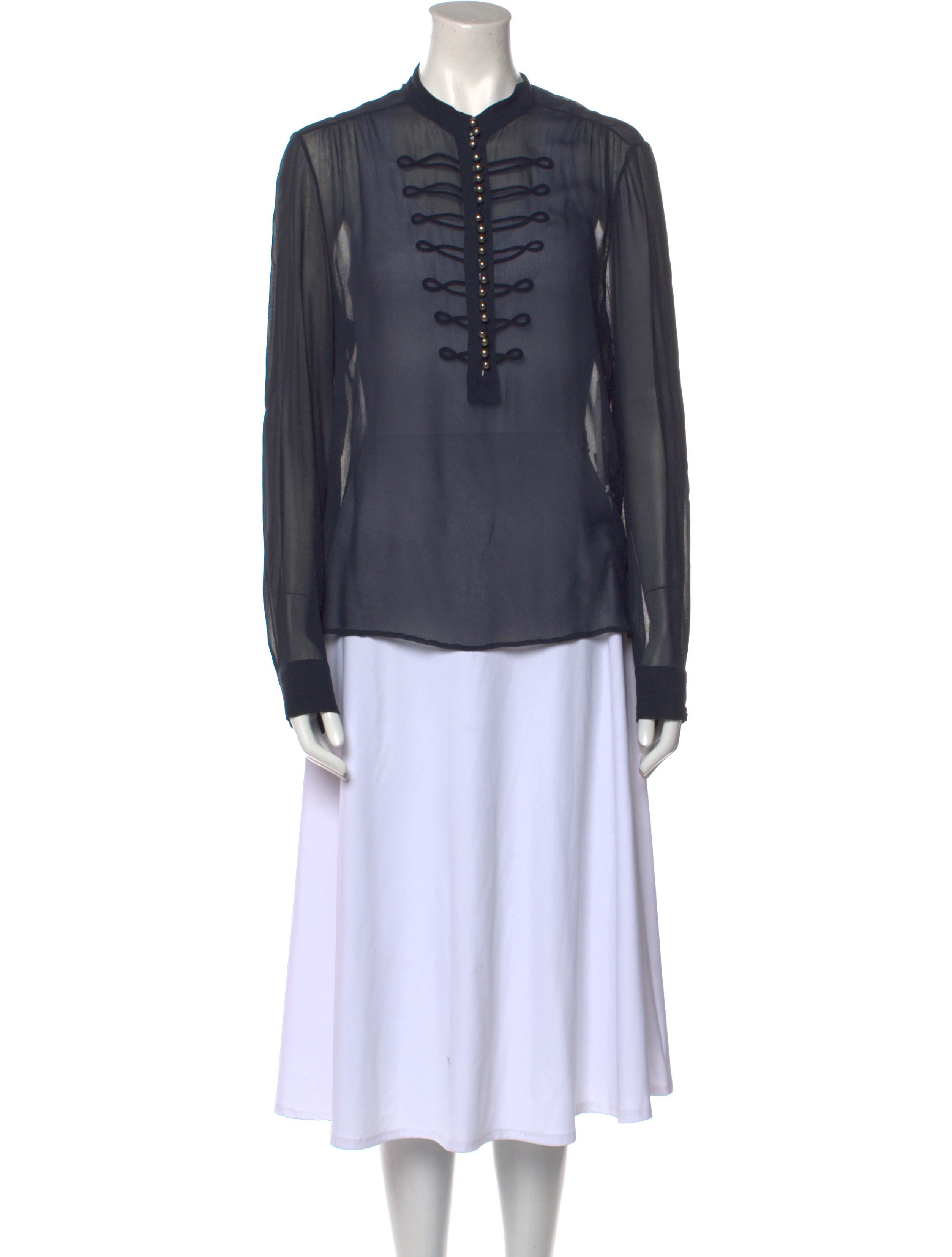 Marc Jacobs Cashmere-Blend Short Sleeve Top - Blue Tops, Clothing ...