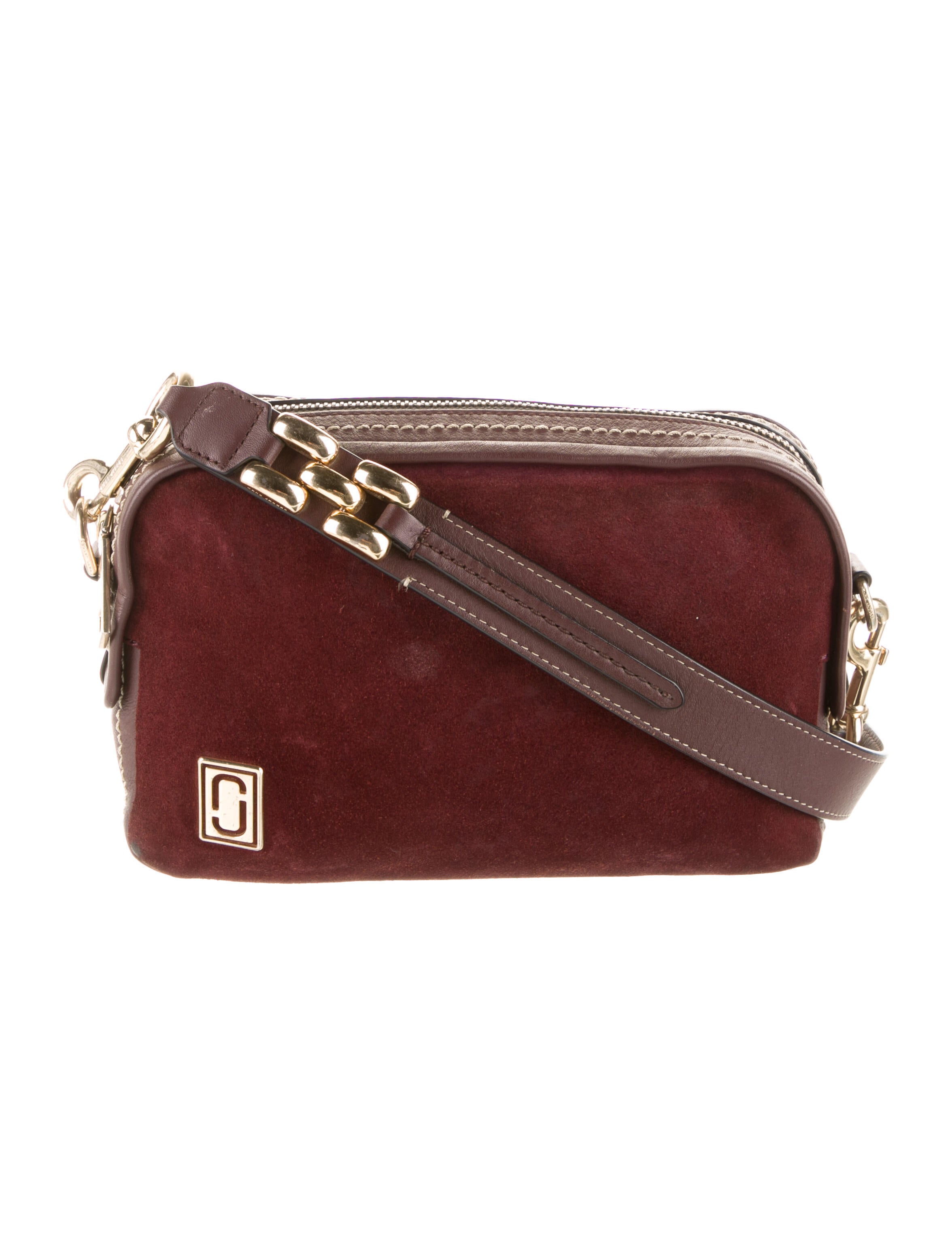 Marc Jacobs Suede Crossbody Bag - Burgundy Crossbody Bags, Handbags ...