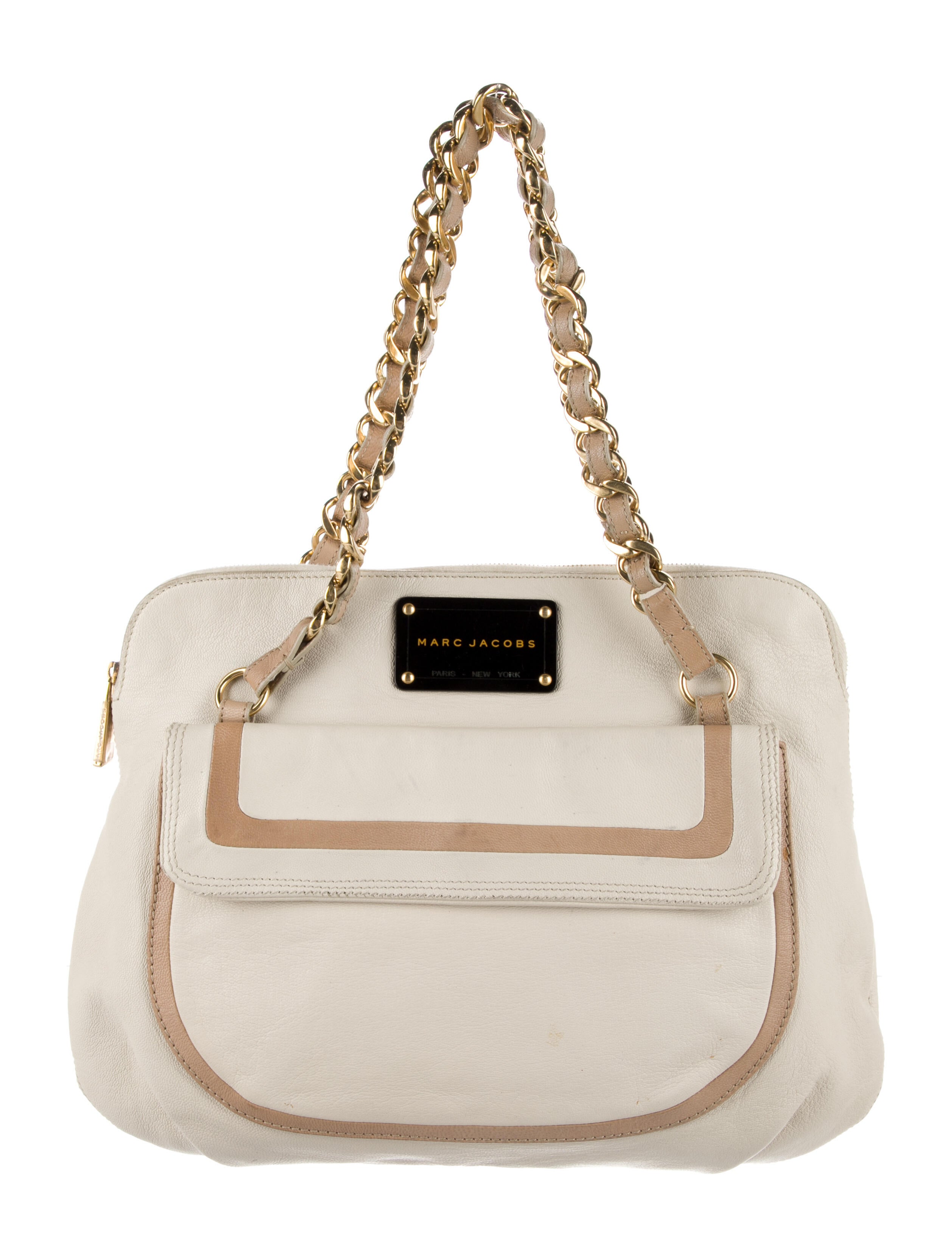 Marc Jacobs Leather Shoulder Bag - Neutrals Shoulder Bags, Handbags ...
