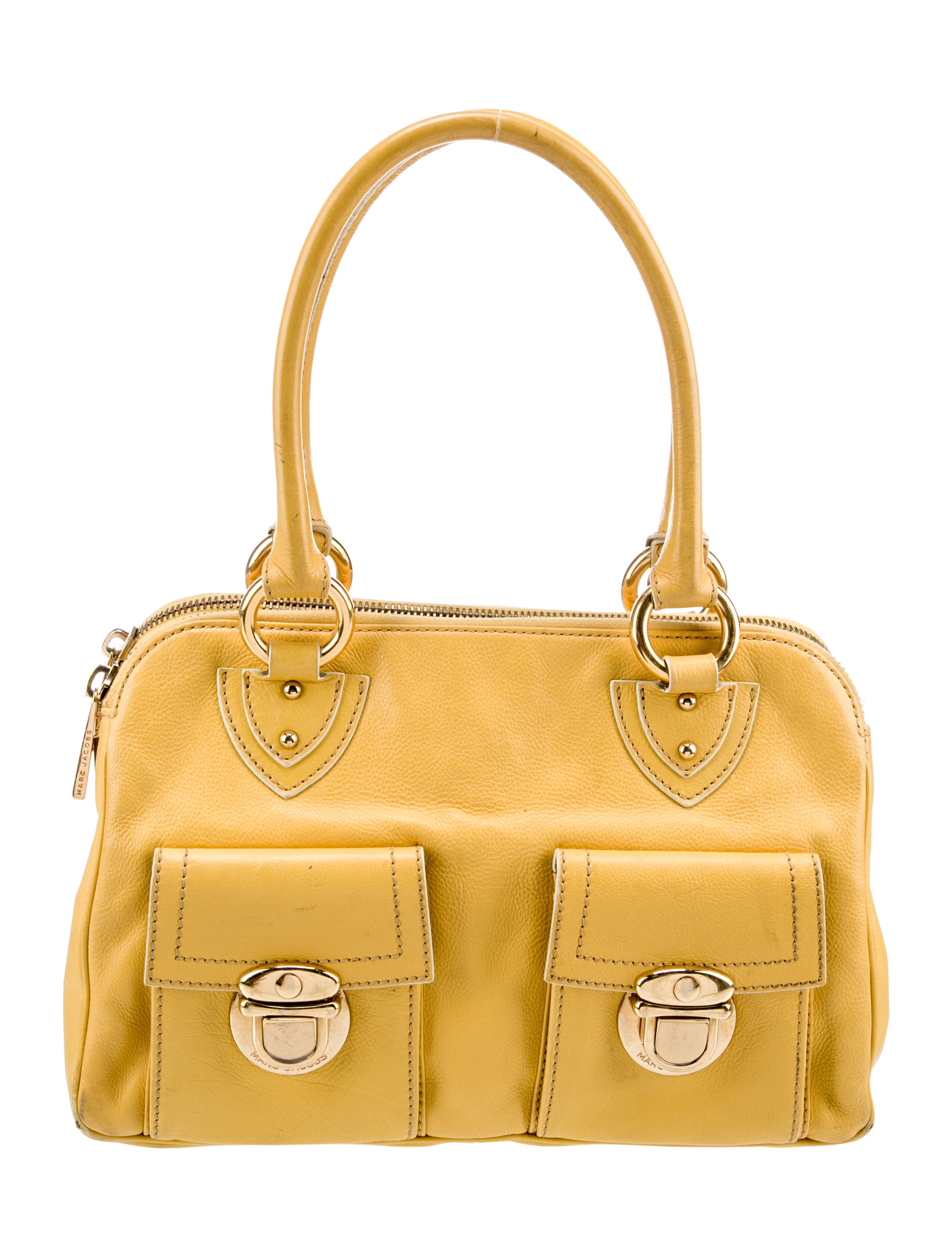 Marc Jacobs Leather Shoulder Bag - Yellow Shoulder Bags, Handbags ...