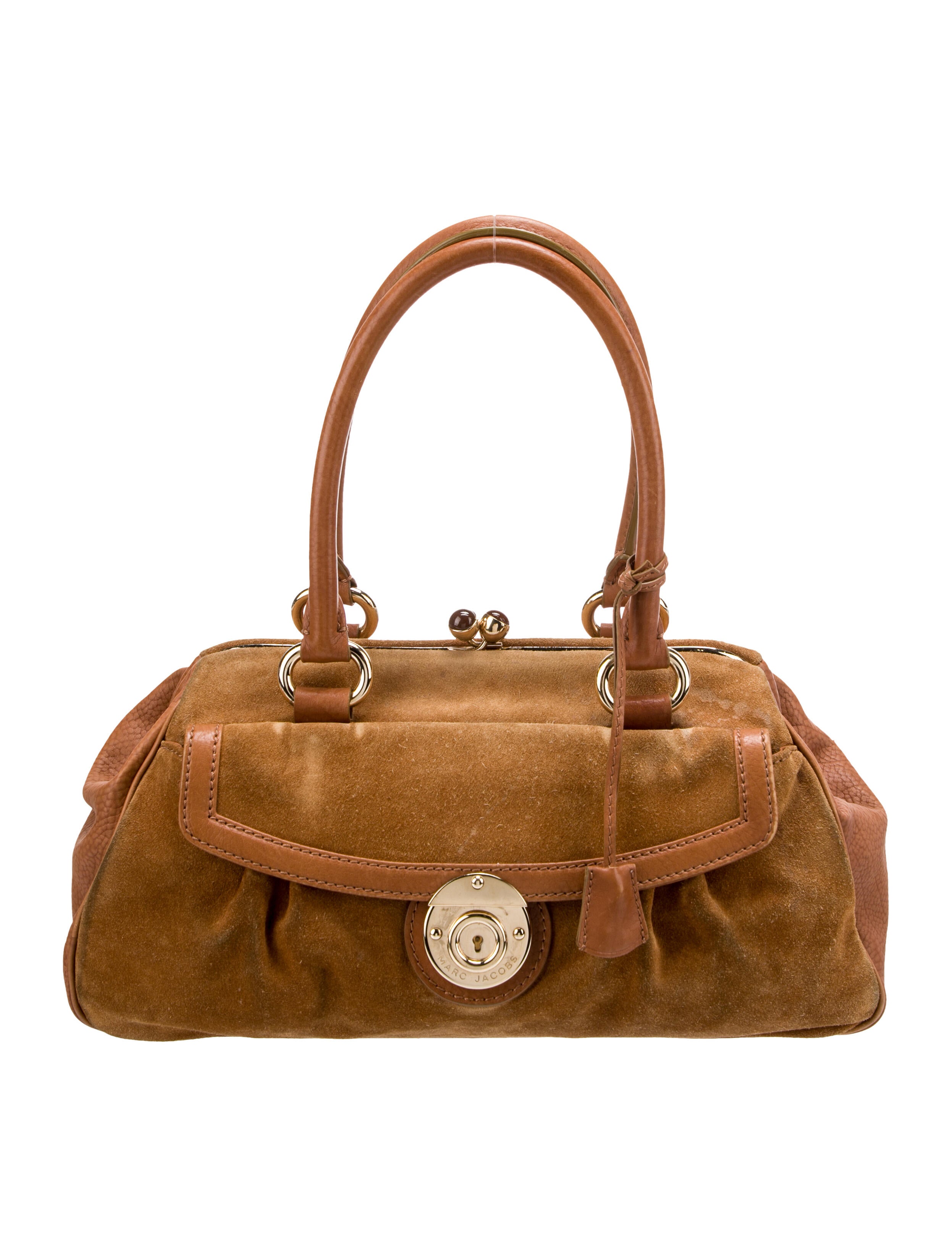 Marc Jacobs Suede Handle Bag - Brown Handle Bags, Handbags - MAR176248 ...