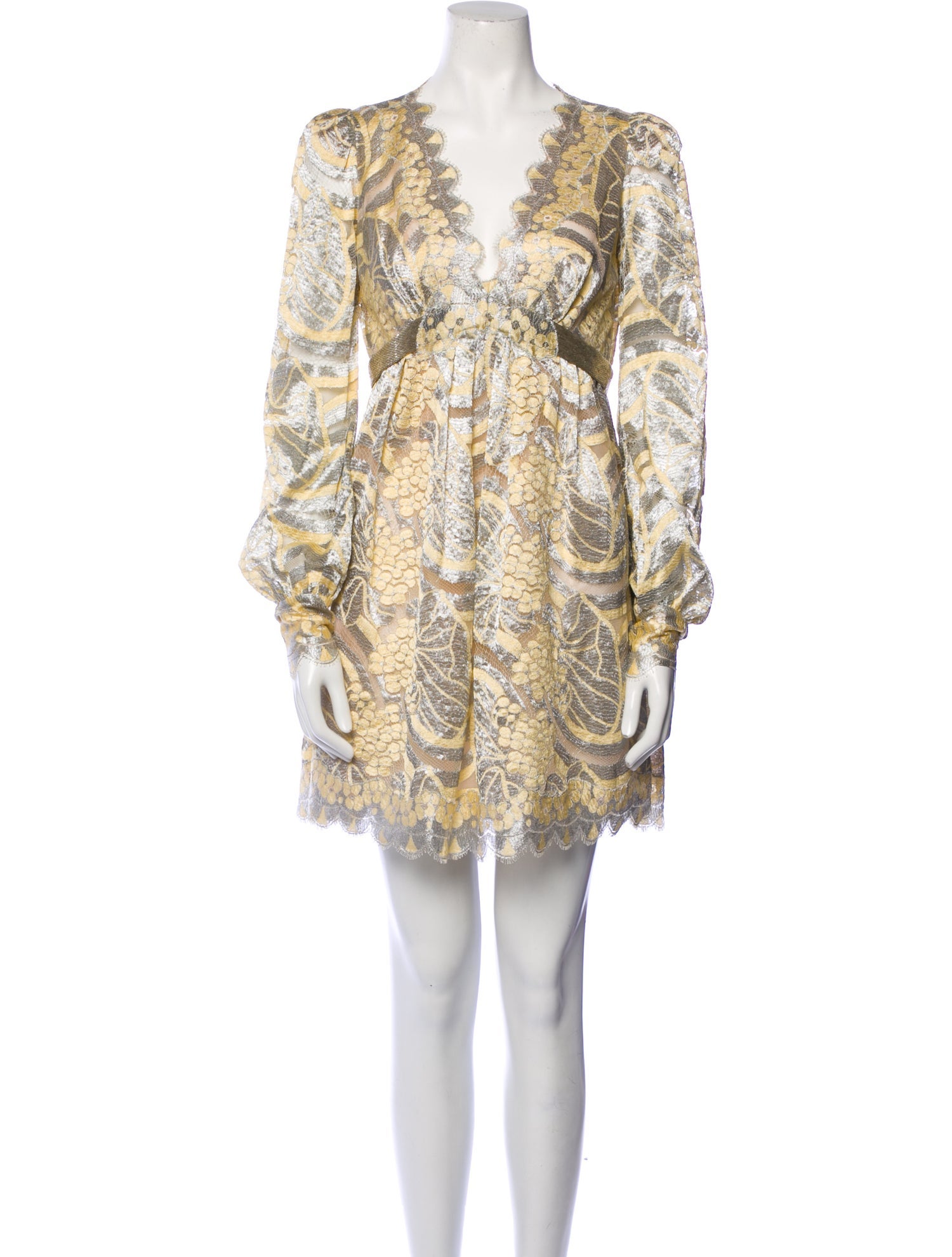 Marc Jacobs Printed Mini Dress - Yellow Dresses, Clothing - MAR178938 ...