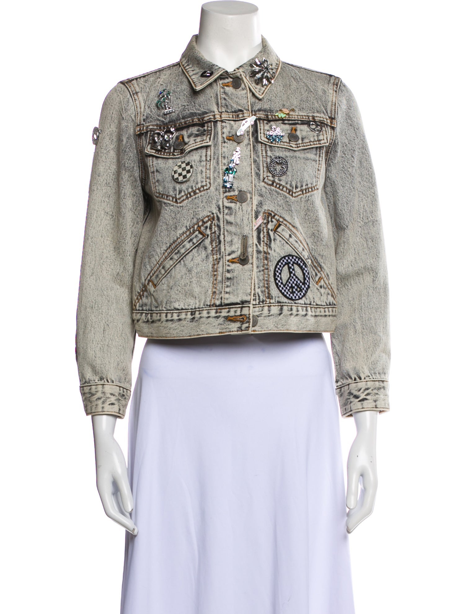 Marc Jacobs Denim Jacket - Metallic Jackets, Clothing - MAR179420 | The ...