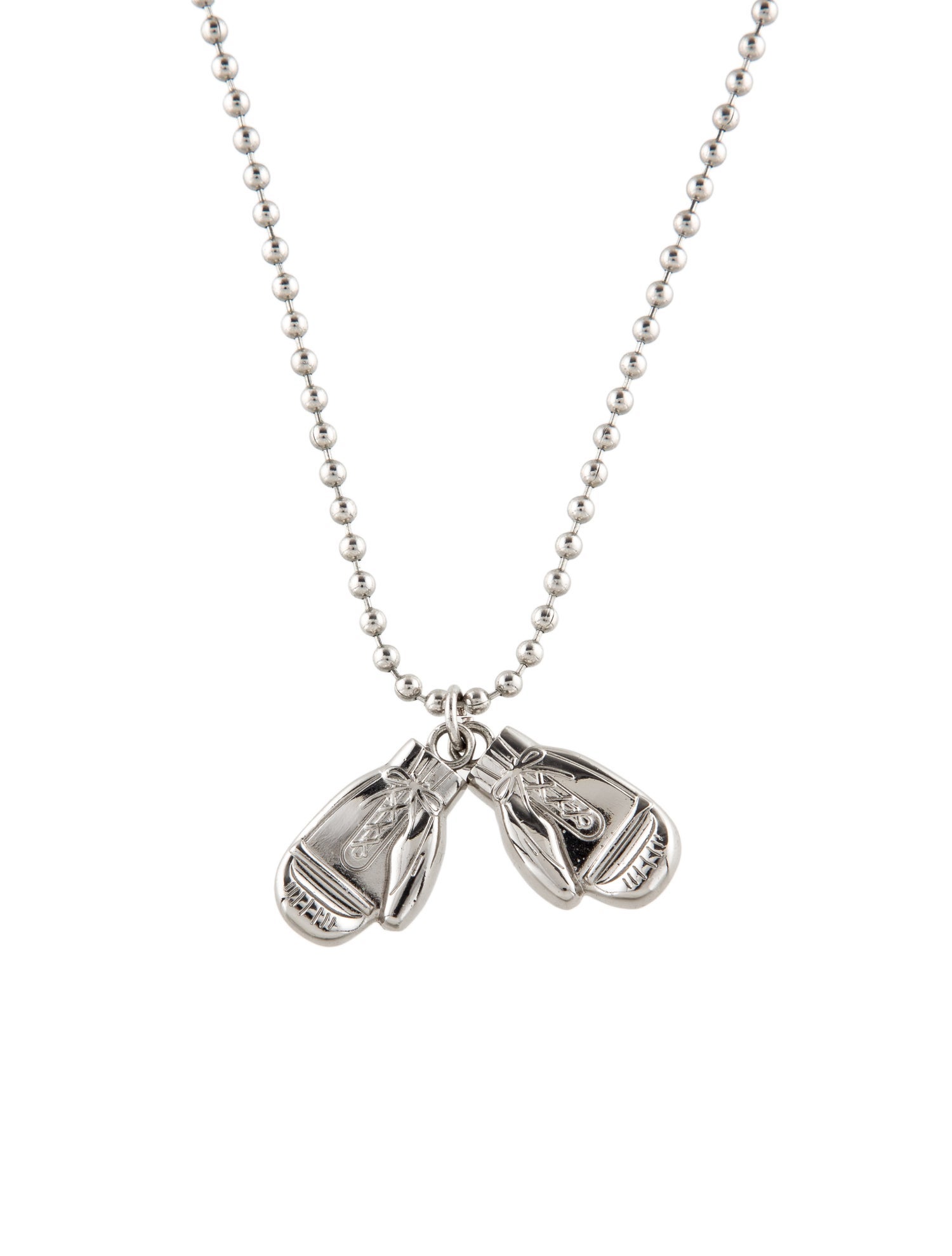 Marc Jacobs Boxing Gloves Pendant Necklace - Silver-Tone Metal Pendant ...