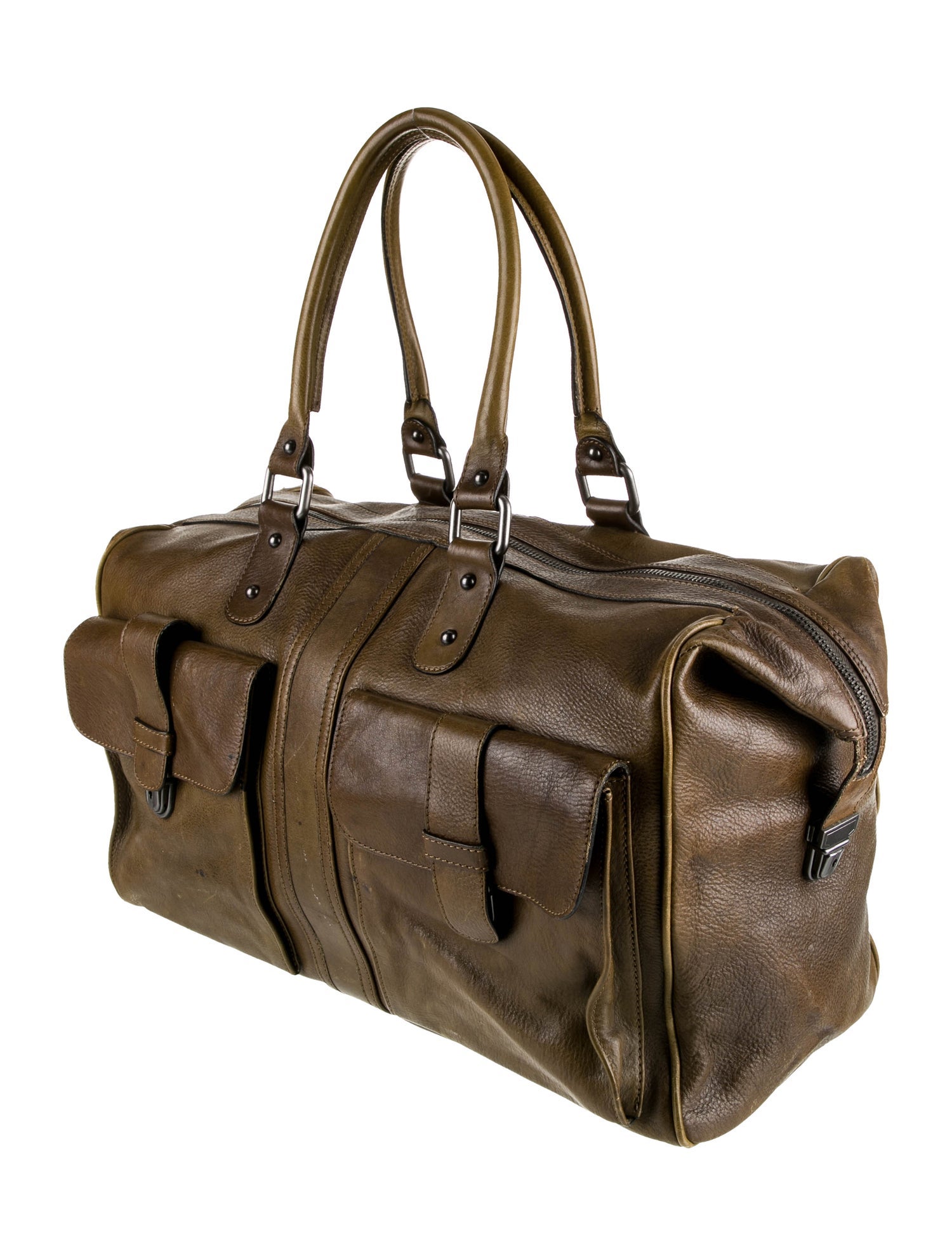 Marc Jacobs Leather Weekender Bag - Brown Weekenders, Bags - MAR180666 ...