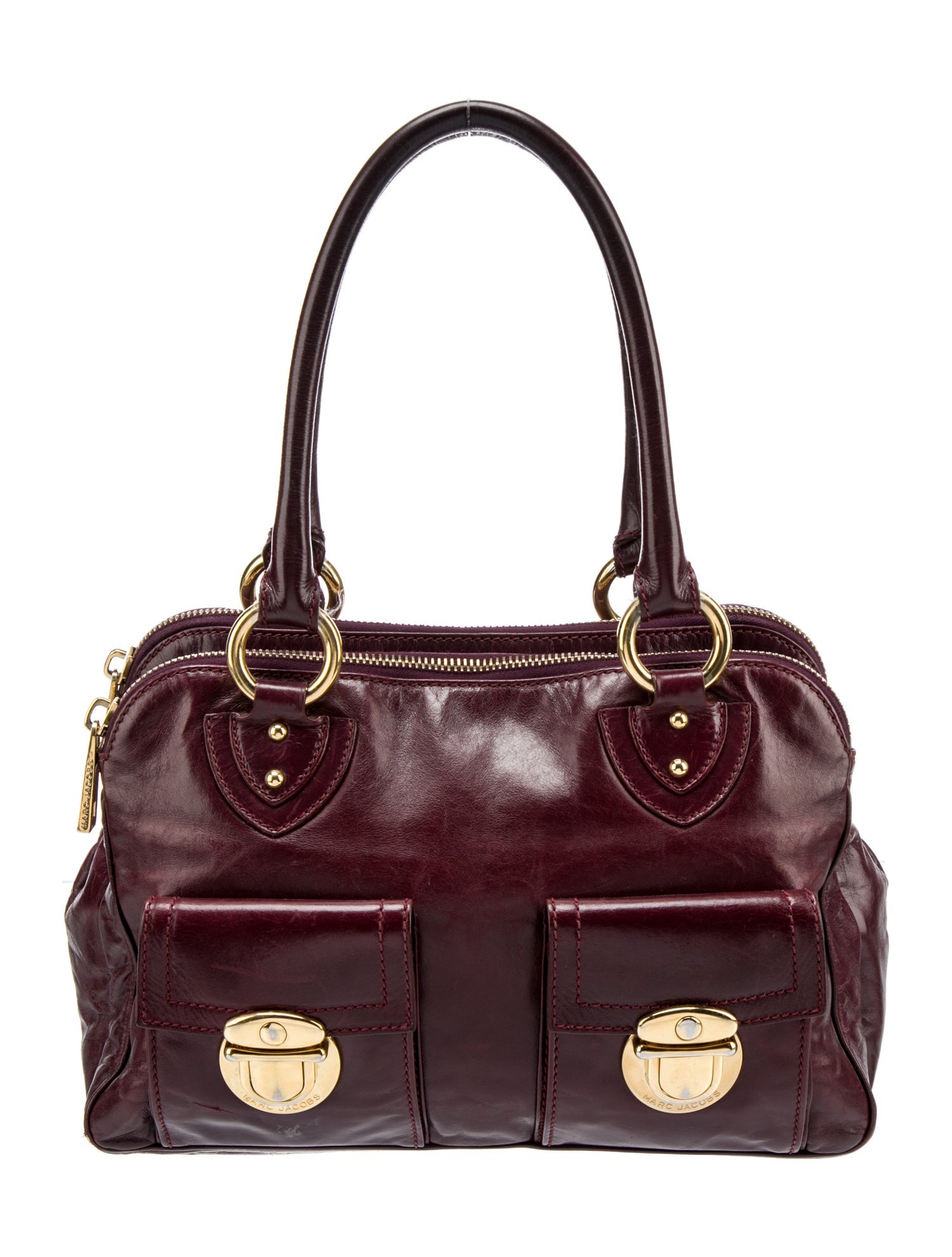 Marc Jacobs Leather Shoulder Bag - Burgundy Shoulder Bags, Handbags ...