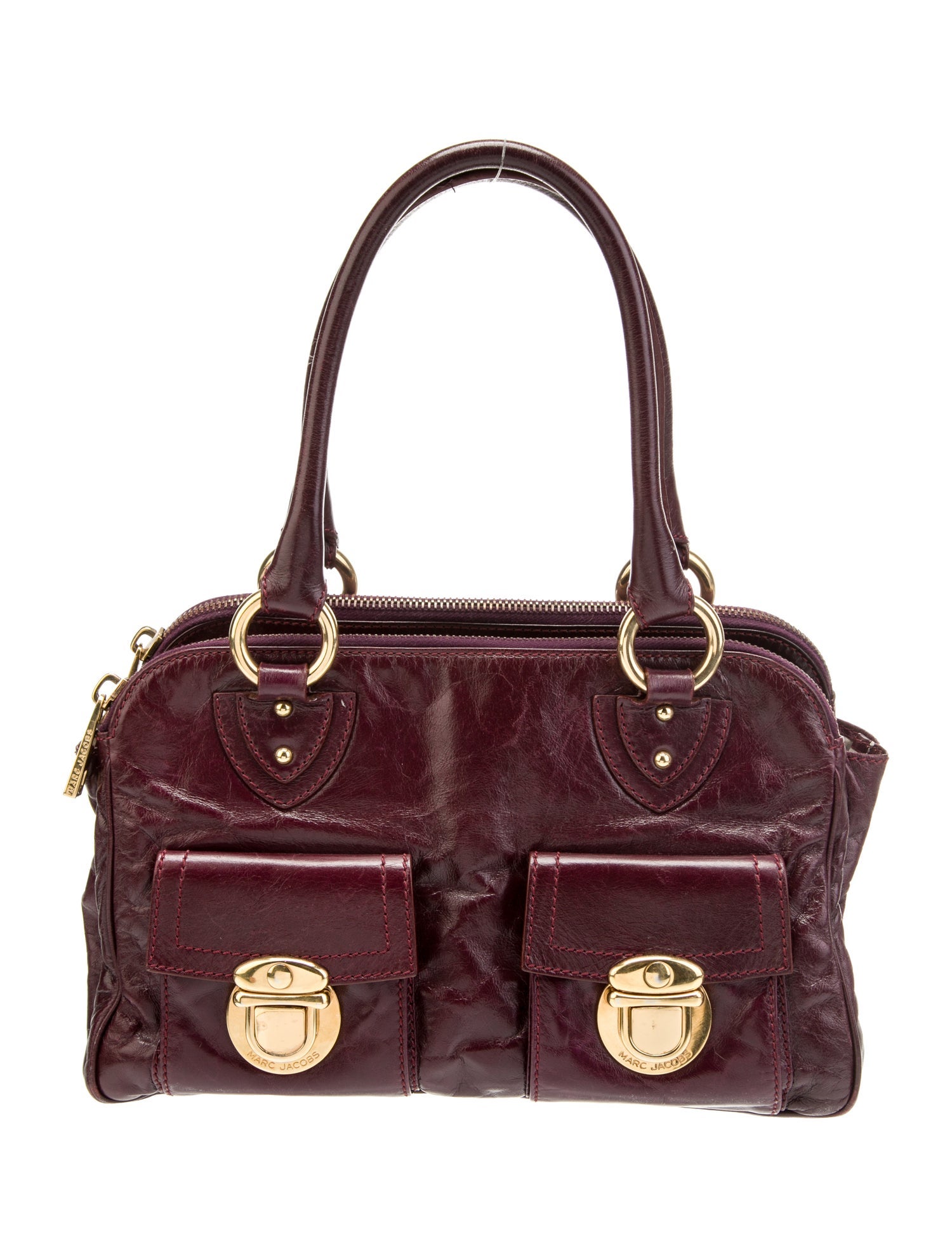 Marc Jacobs Leather Shoulder Bag - Burgundy Shoulder Bags, Handbags ...