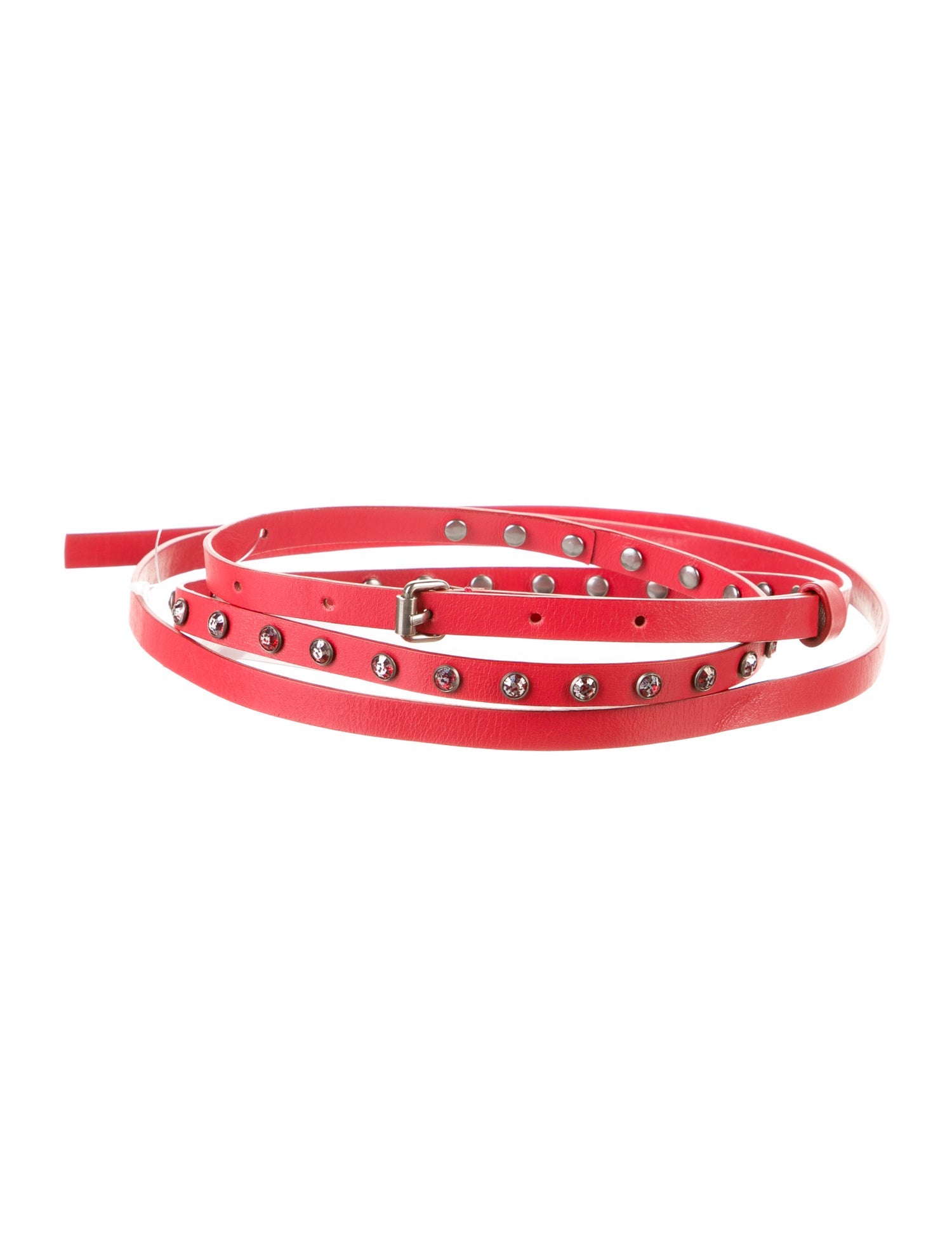 Marc Jacobs Skinny Leather Belt - Red Belts, Accessories - MAR182385 ...