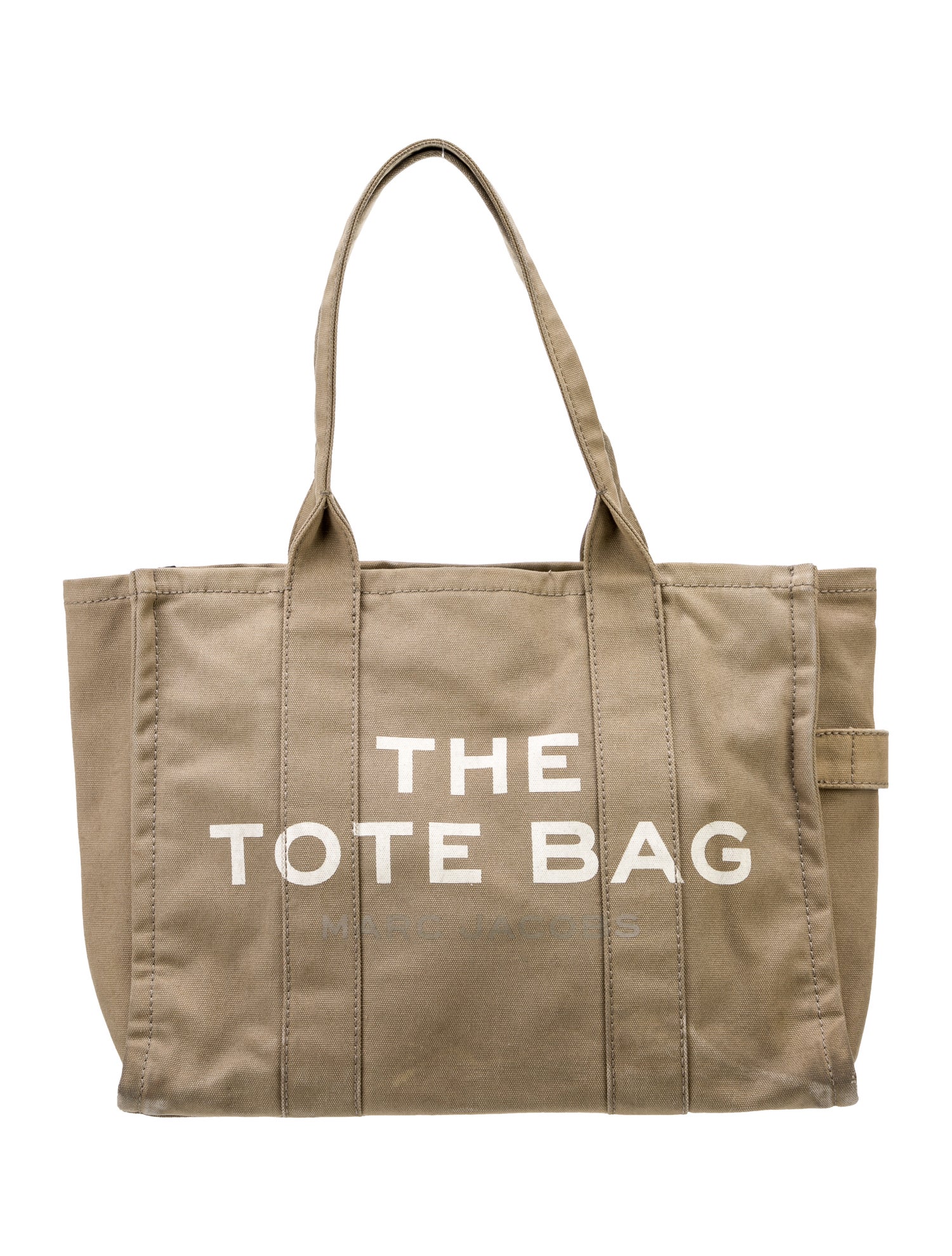 Marc Jacobs Logo Canvas Tote Bag - Neutrals Totes, Handbags - MAR186237 ...