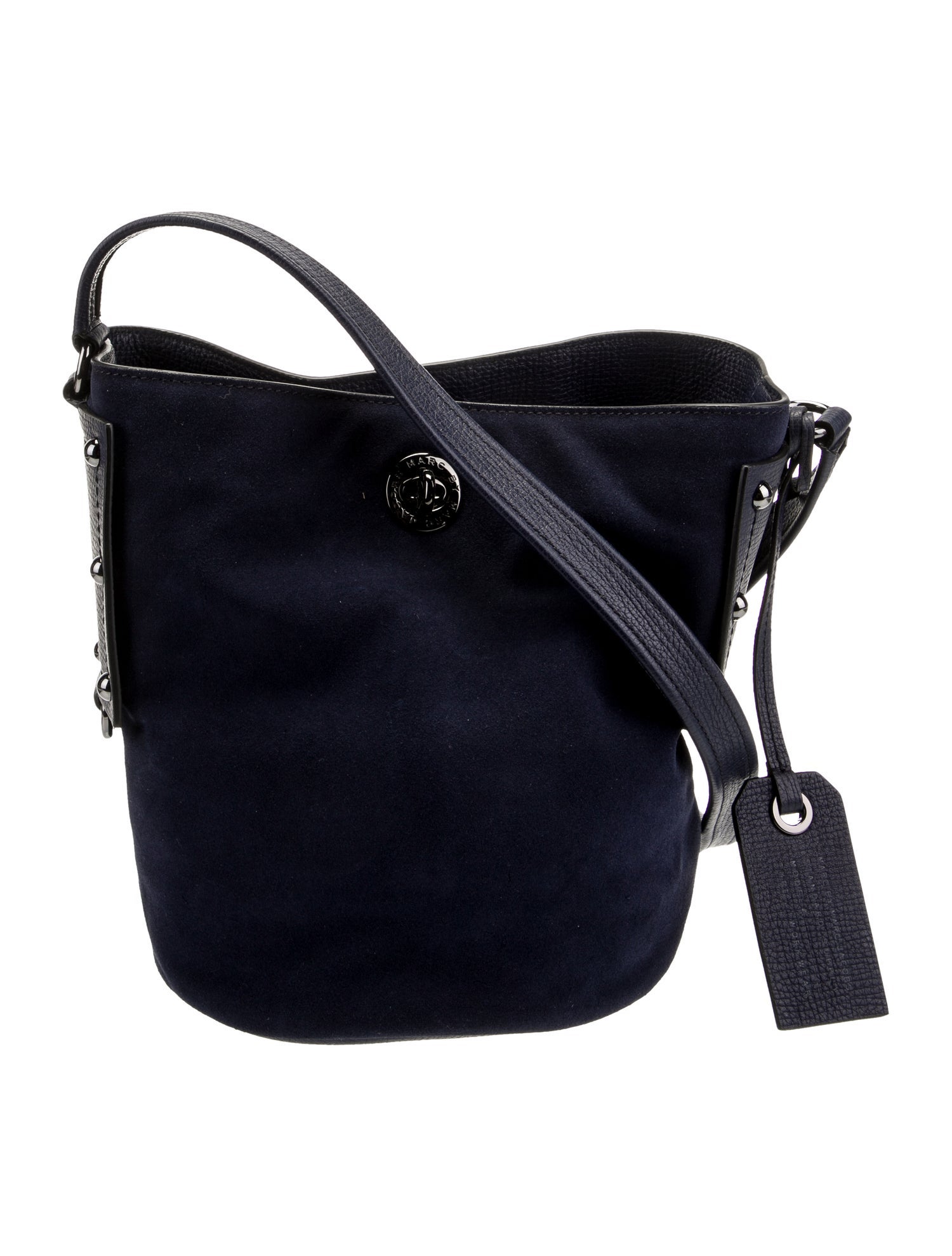 Marc Jacobs Studded Suede Bucket Bag w/Tags - Blue Bucket Bags ...