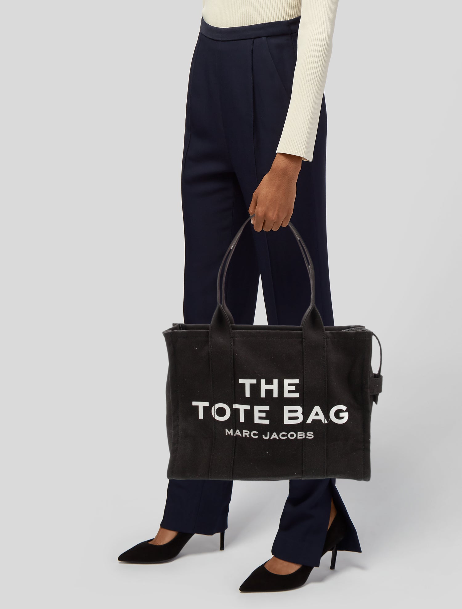 Marc Jacobs Canvas The Tote Bag - Black Totes, Handbags - MAR187156 ...