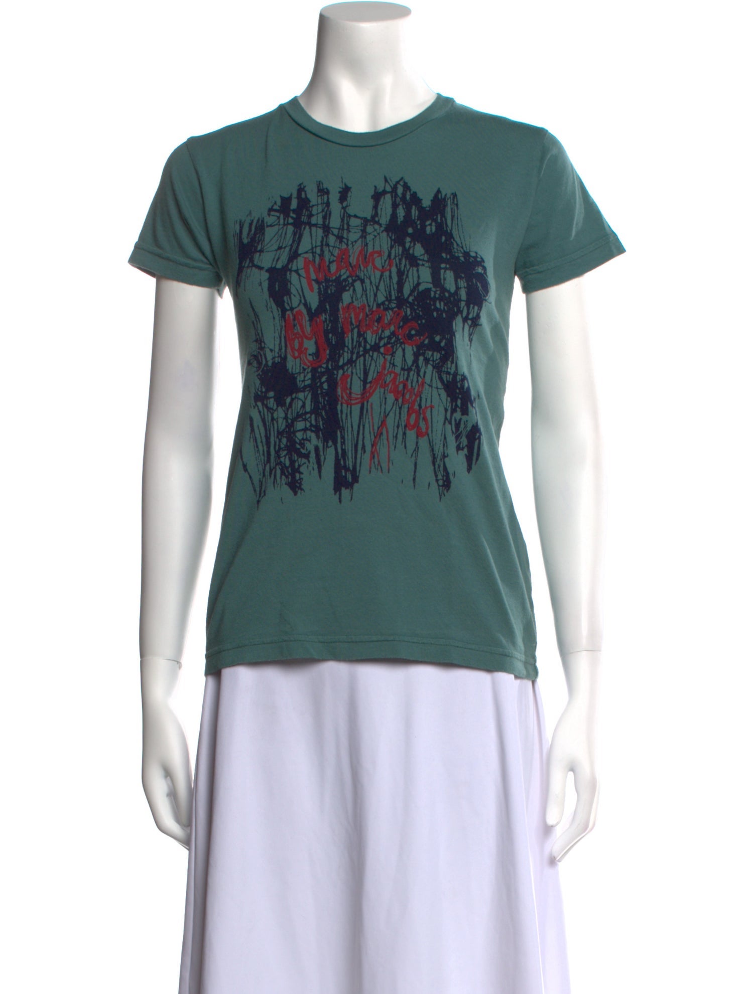 Marc Jacobs Graphic Print Crew Neck T-Shirt - Green Tops, Clothing ...
