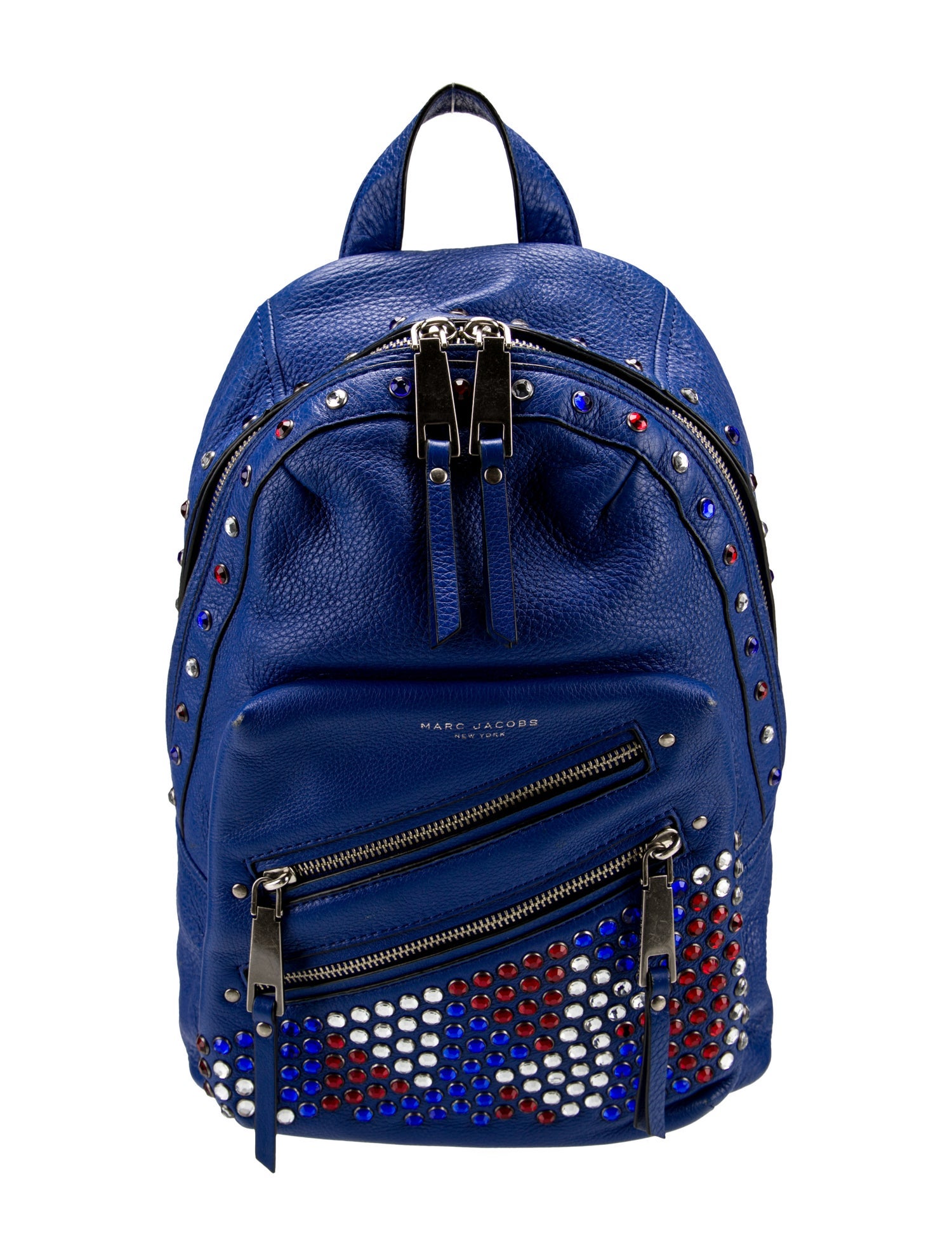 Marc Jacobs Leather Backpack - Blue Backpacks, Handbags - MAR189619 ...