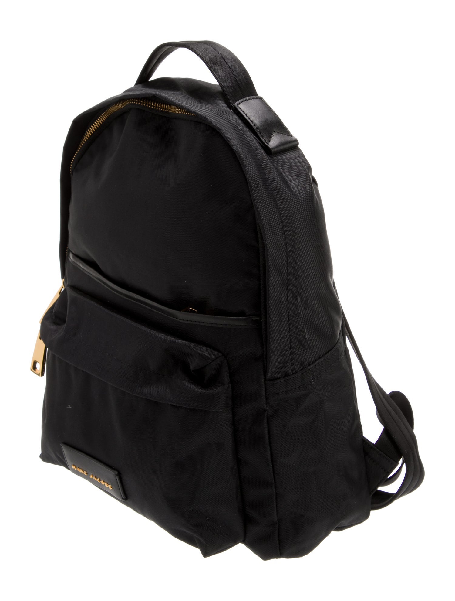 Marc Jacobs Leather Trim Nylon Backpack - Black Backpacks, Handbags ...