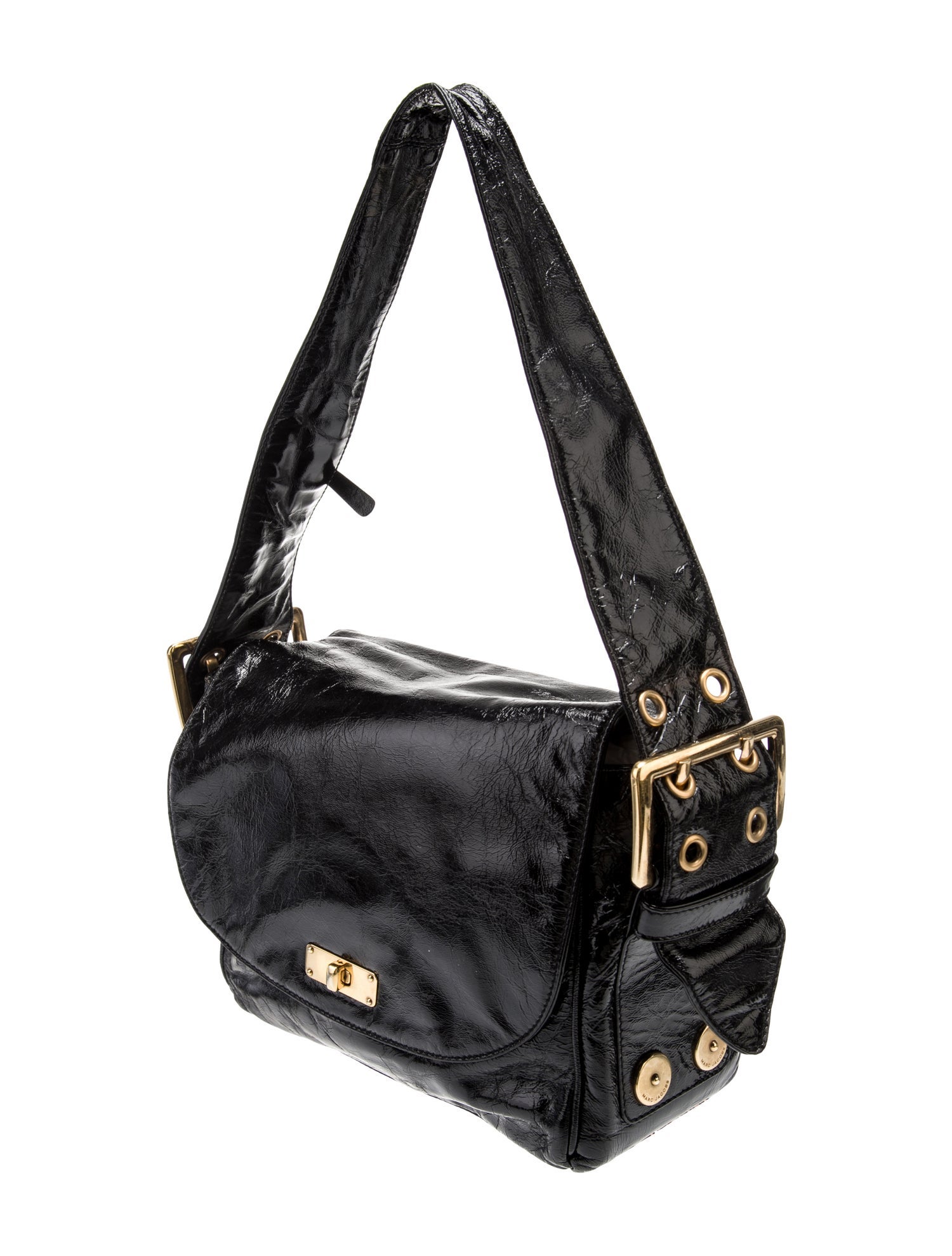 Marc Jacobs Patent Leather Shoulder Bag - Blue Shoulder Bags, Handbags ...