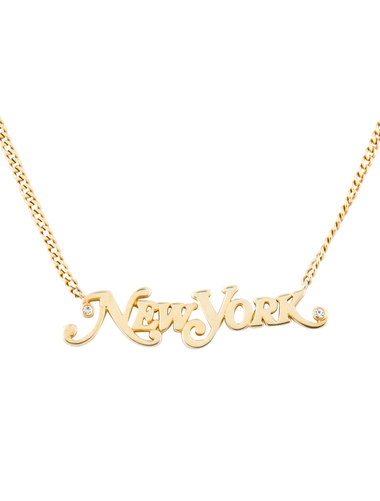 Marc Jacobs x New York Magazine 'The Nameplate' Pendant Necklace - Gold ...