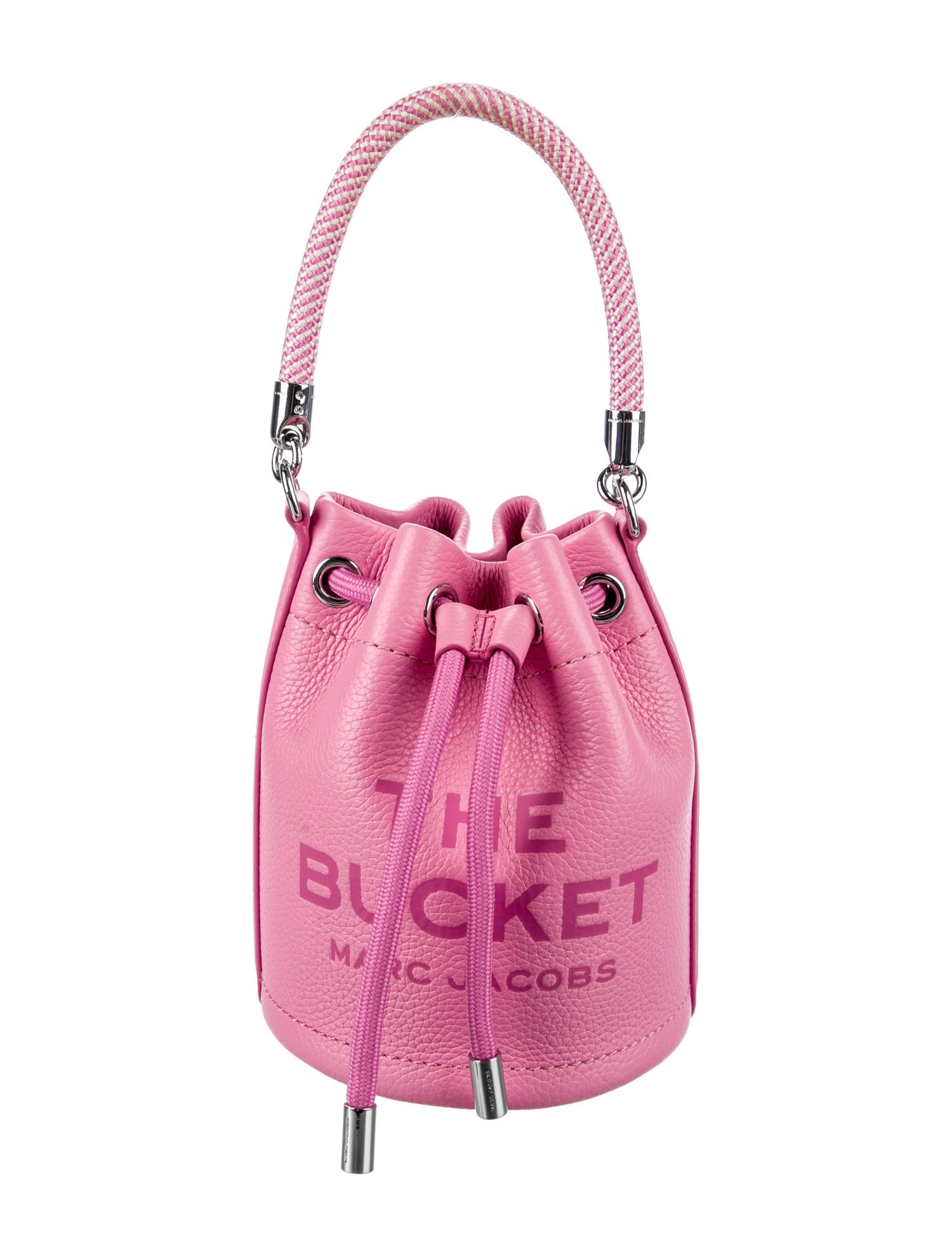 Marc Jacobs Leather-Bucket Bag - Pink Bucket Bags, Handbags - MAR193514 ...