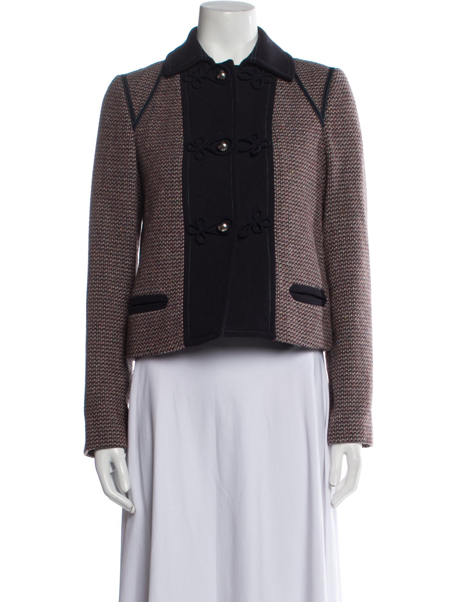 Marc Jacobs Tweed Pattern Evening Jacket - Blue Jackets, Clothing ...