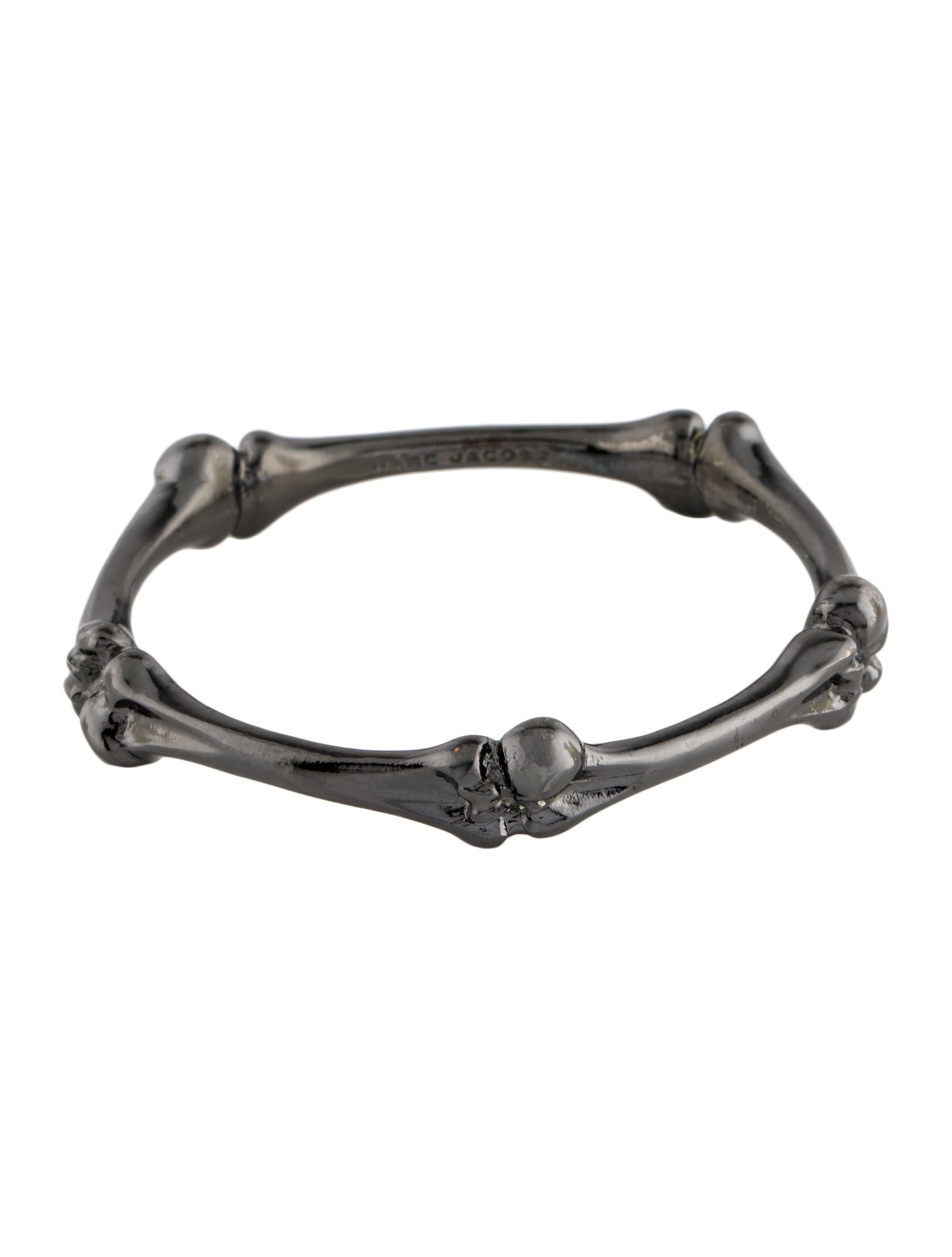 Marc Jacobs Bone Bangle Bracelet - Gunmetal Bangle, Bracelets - MAR197105 | The RealReal