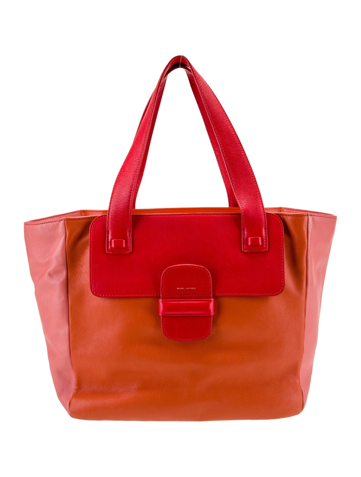 Marc Jacobs Leather Tote - Orange Totes, Handbags - MAR201444 | The ...