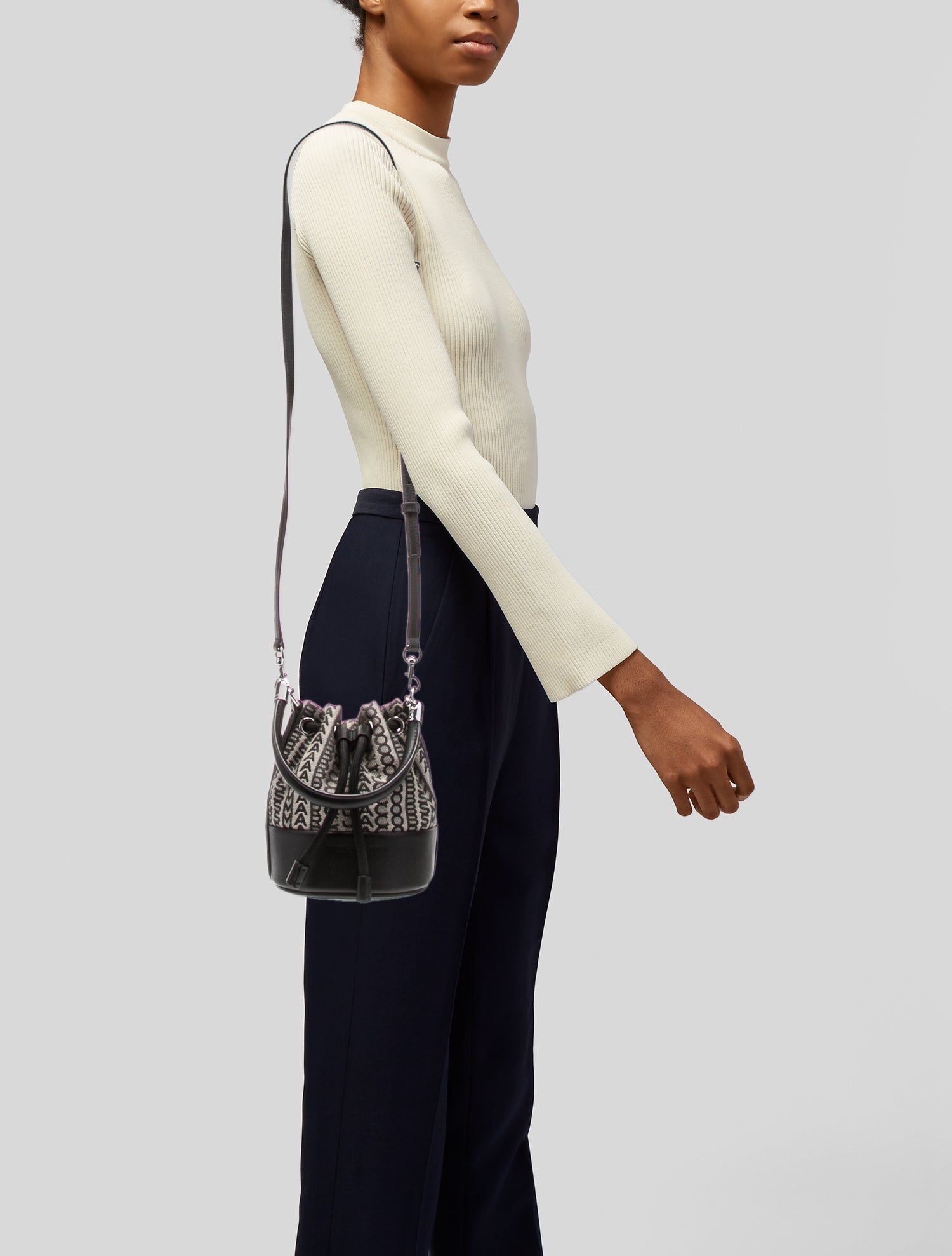 Marc Jacobs Jacquard Bucket Bag - Black Bucket Bags, Handbags ...