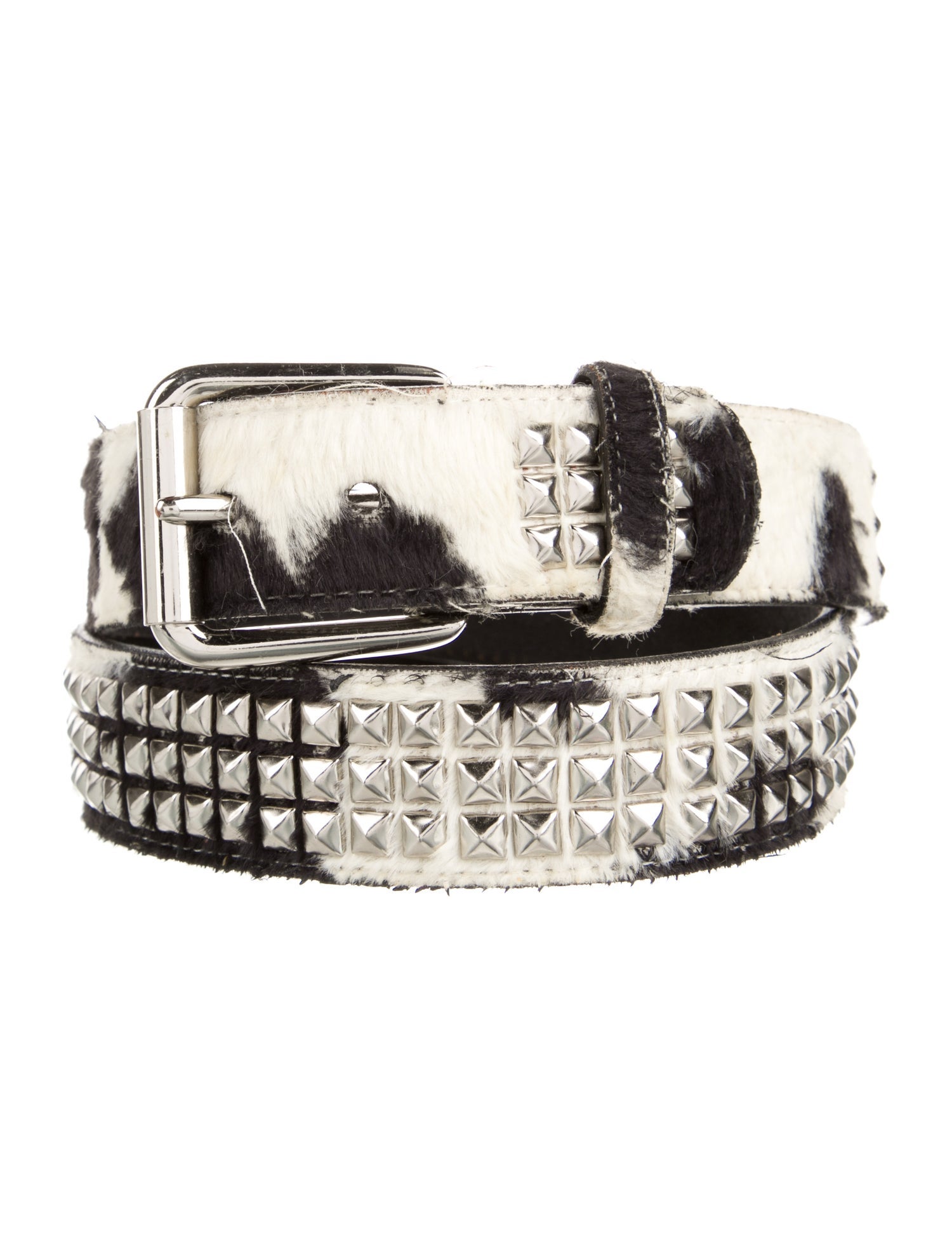 Marc Jacobs Leather Faux Fur Trim Belt - White Belts, Accessories ...