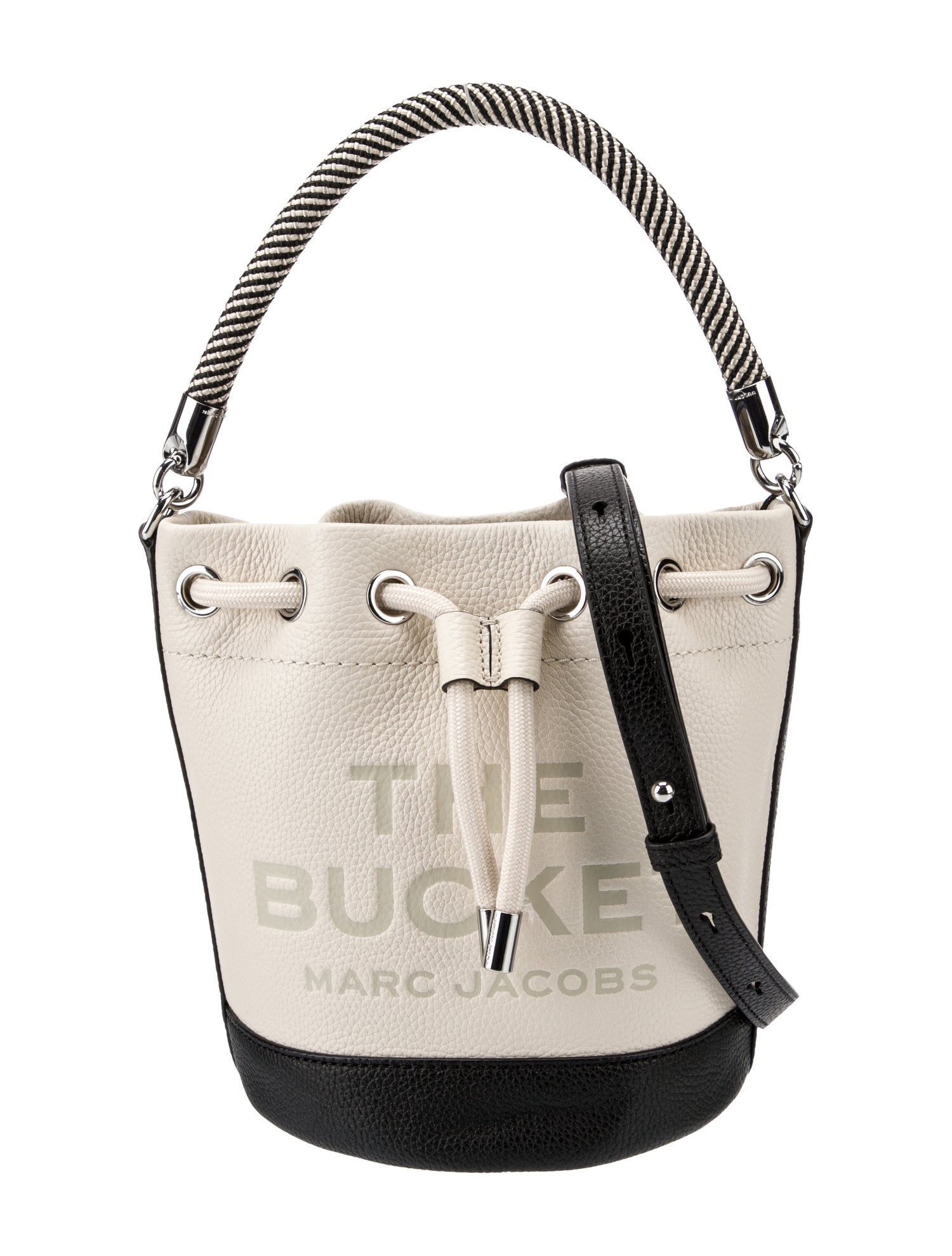 Marc Jacobs Embossed Leather Bucket Bag - White Bucket Bags, Handbags ...