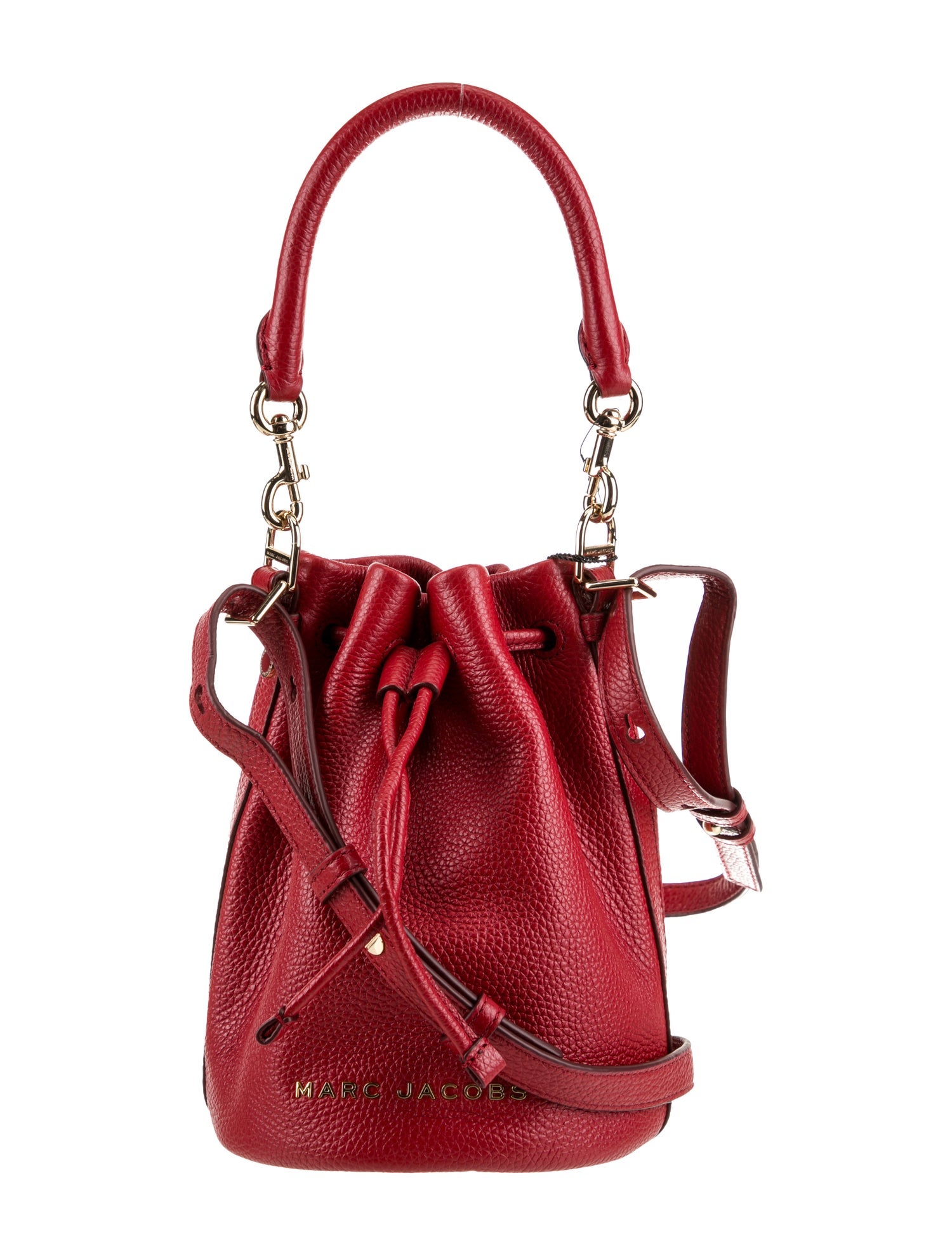 Marc Jacobs Leather Bucket Bag - Red Bucket Bags, Handbags - MAR209530 ...