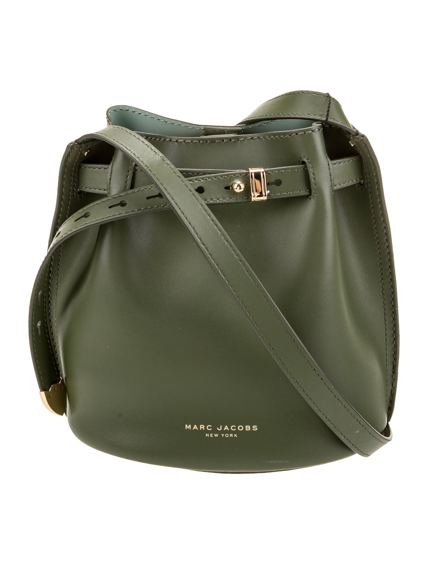 Marc Jacobs Leather Bucket Bag - Green Bucket Bags, Handbags ...