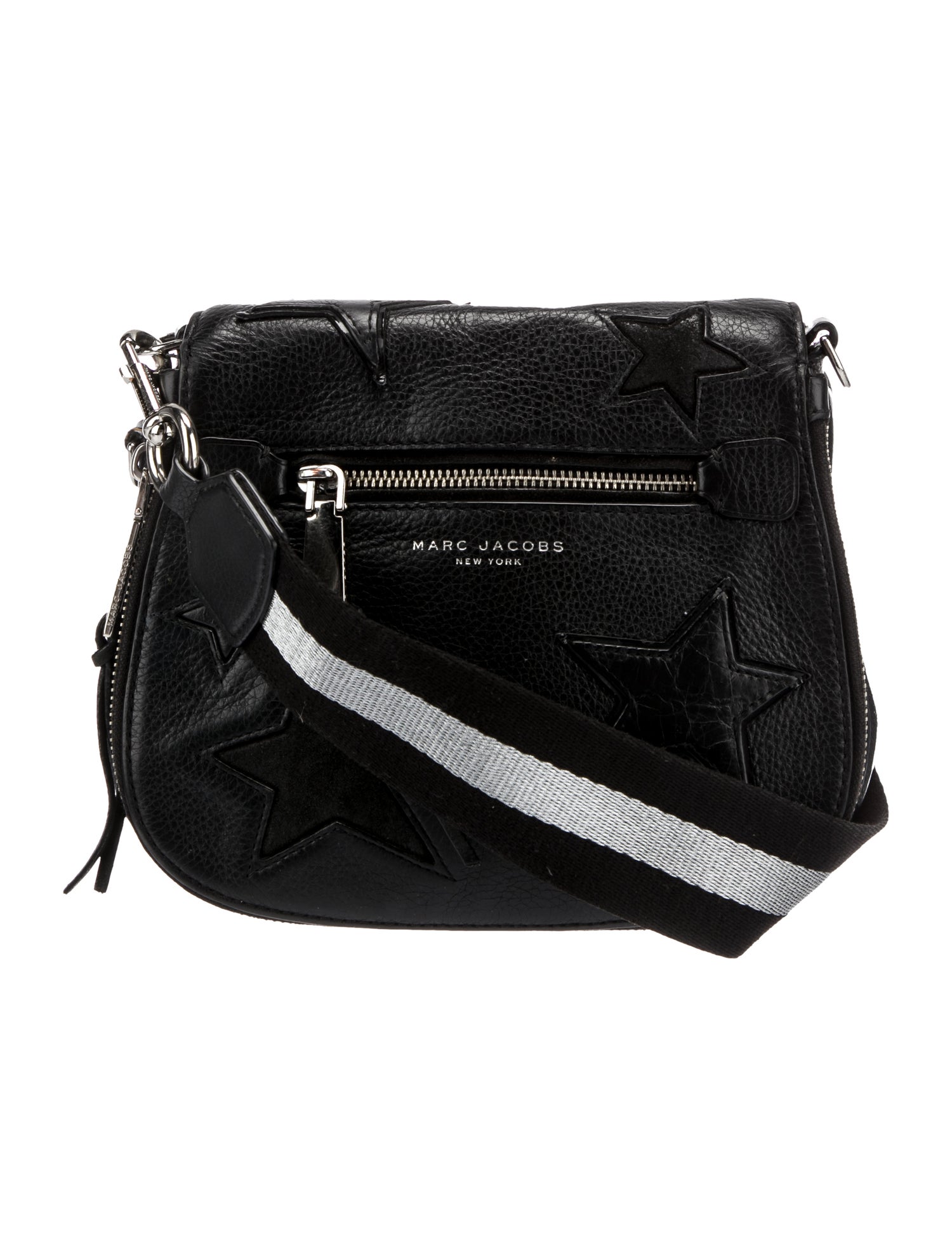 Marc Jacobs Leather Messenger Bag - Black Crossbody Bags, Handbags ...