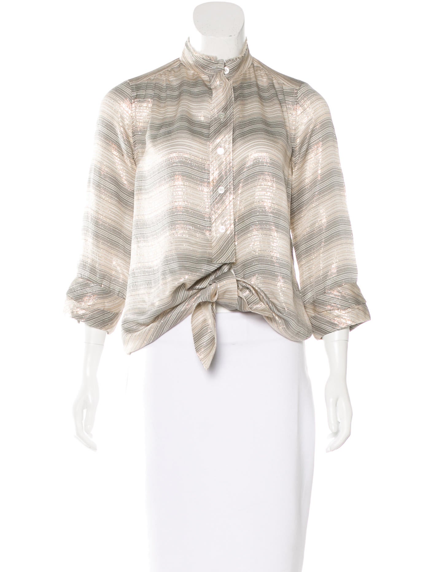 Marc Jacobs Silk Metallic Top - Tops - MAR40129 | The RealReal