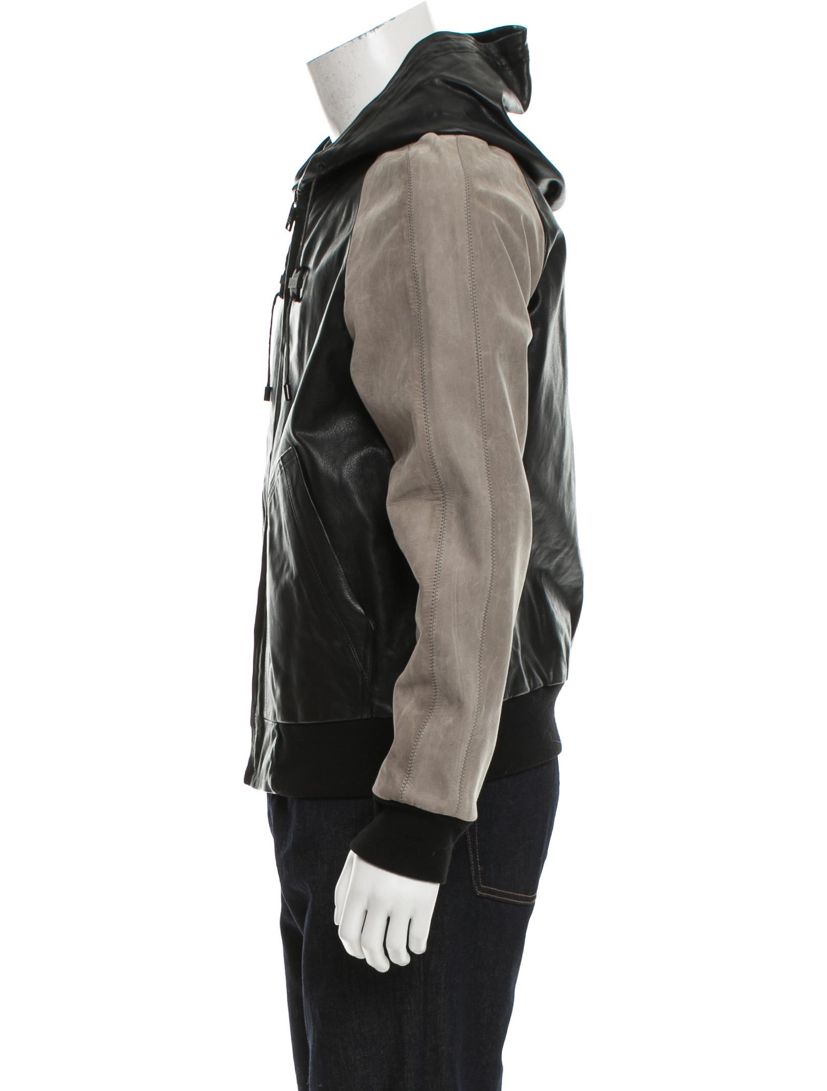 Marc Jacobs Hooded Leather Jacket - Black Outerwear, Clothing ...
