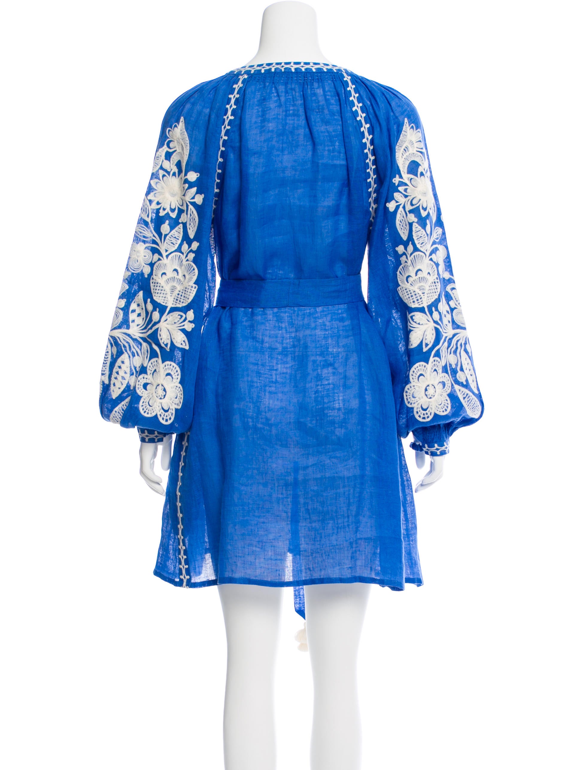 March 11 Embroidered Linen Dress Clothing Marii20046 The Realreal