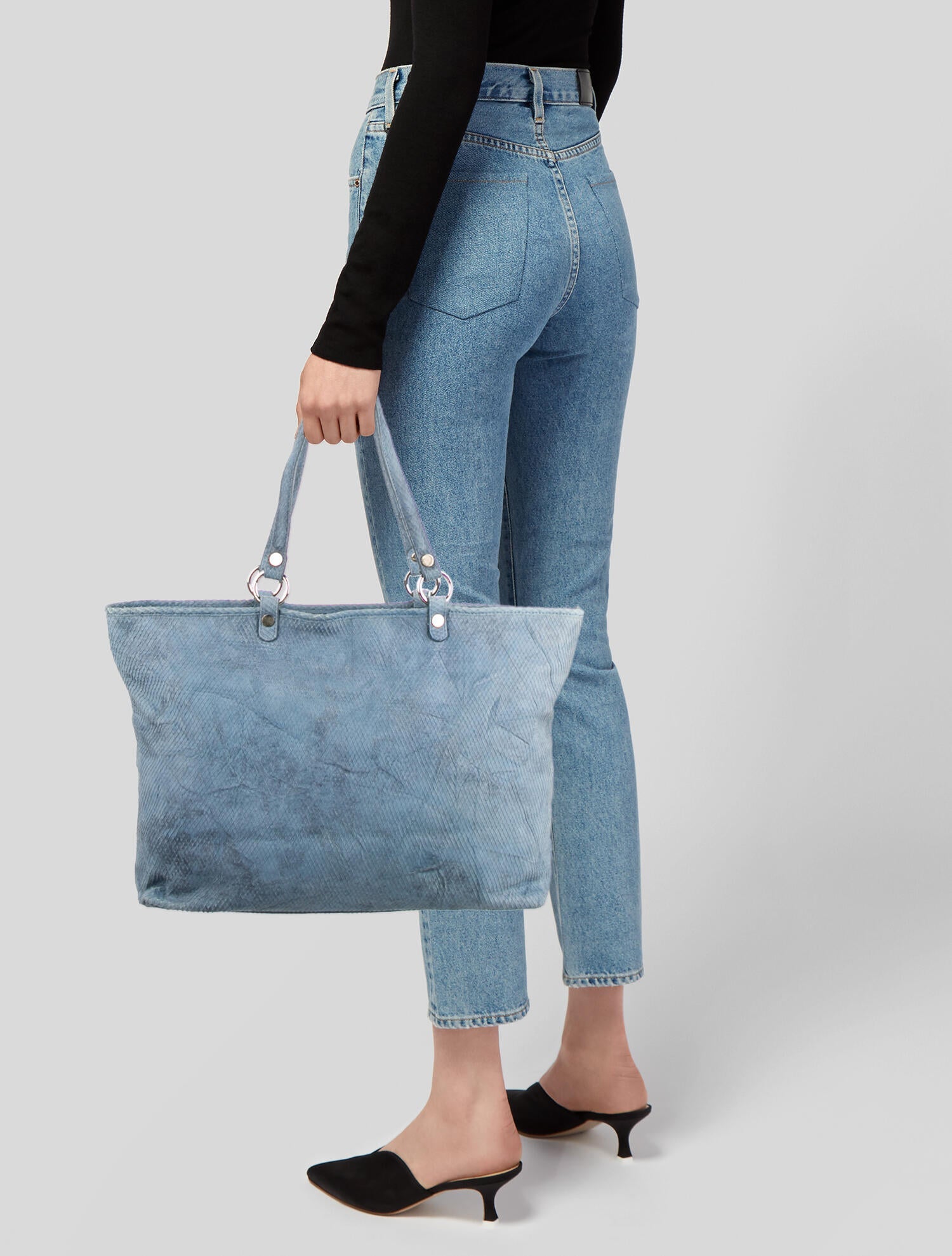 Marina Rinaldi Large Python Shoulder Bag - Blue Totes, Handbags ...