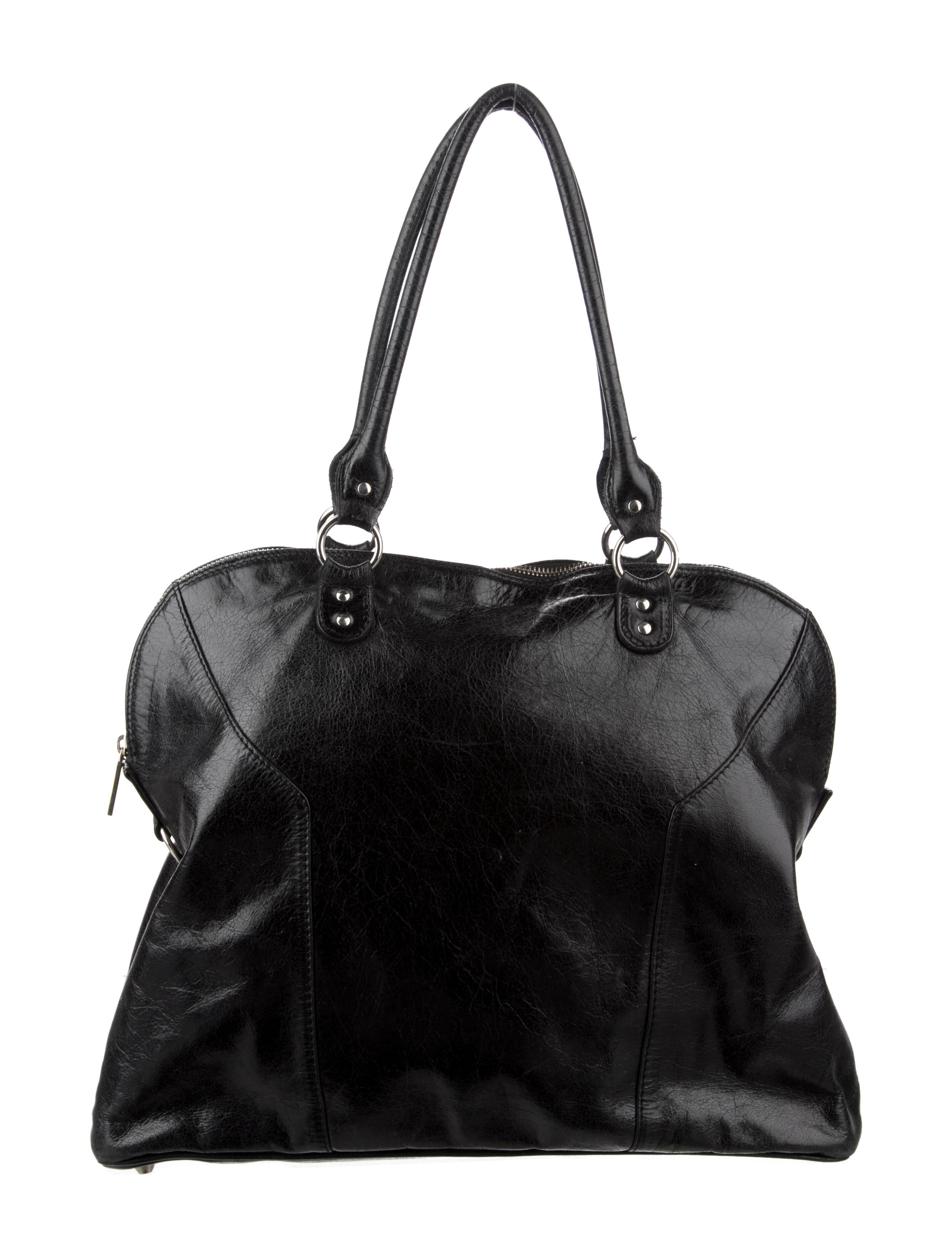 Marina Rinaldi Leather Tote Bag - Black Totes, Handbags - MARIN23127 ...